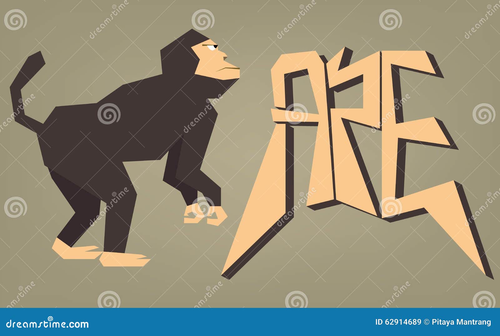 Vector - ape design stock illustration. Illustration of primate - 62914689