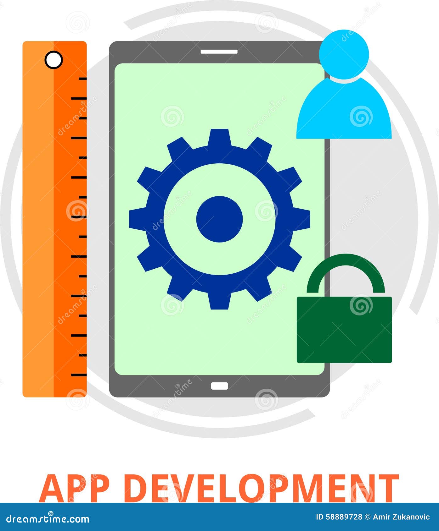 Vector - app development stock vector. Illustration of vector - 58889728