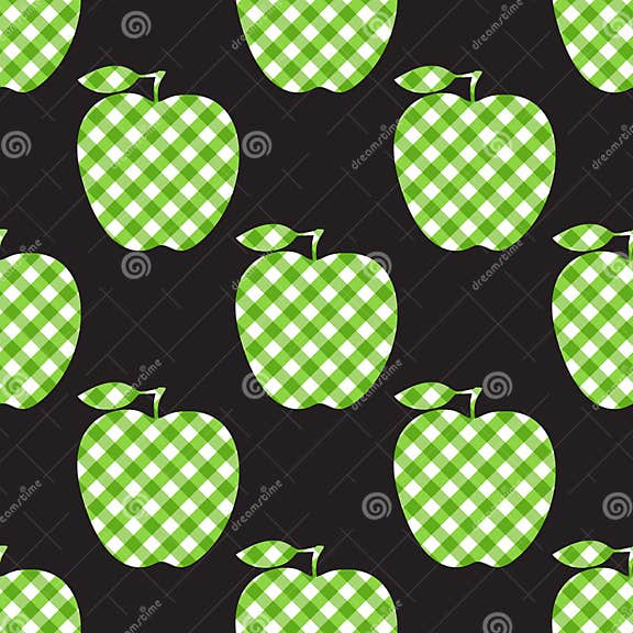 Vector Apple Green Checkered Abstract. Seamless Pattern Tile Isolated ...