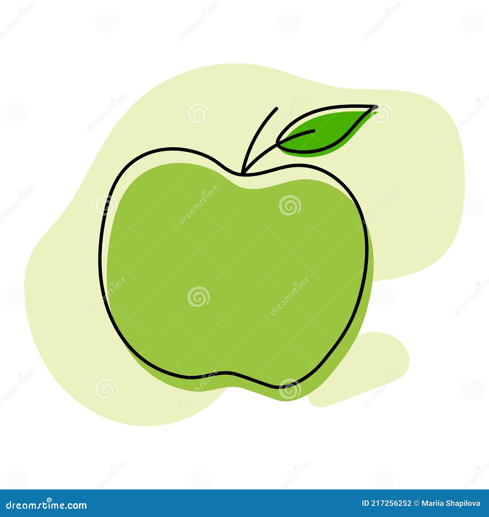 Vector Apple Icon in Linear Style Stock Vector - Illustration of fruit ...