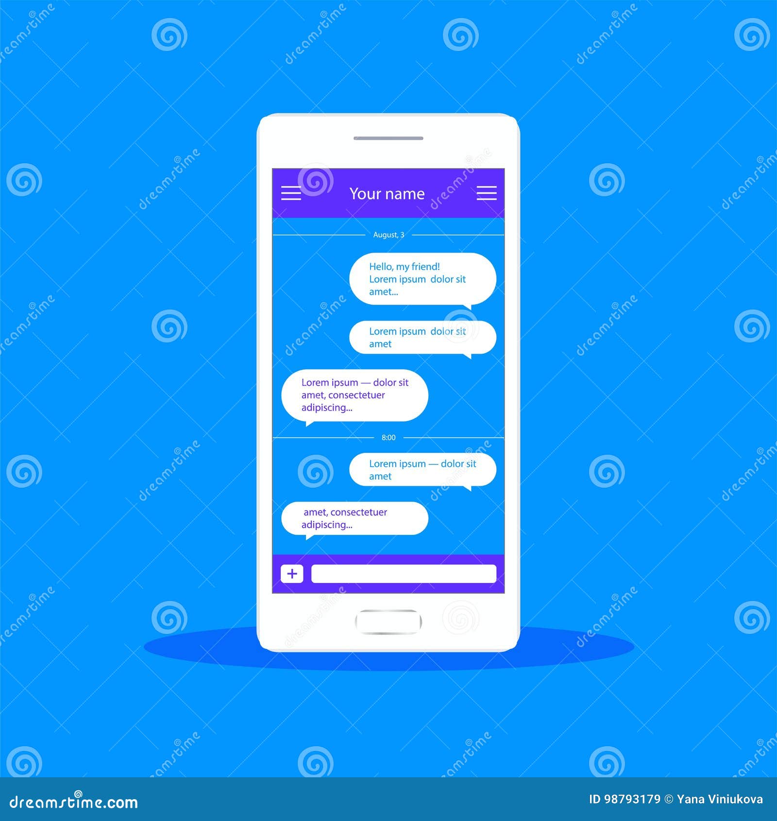 Vector Application with Chat Boxes. Messenger. Message Box. Duologue ...