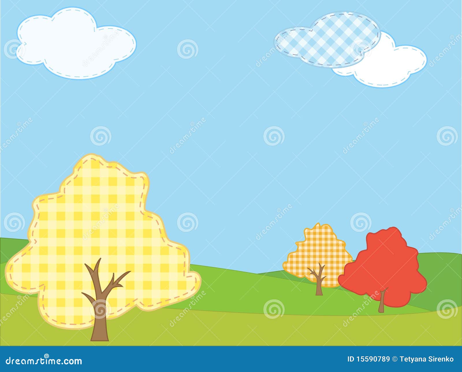 Vector applique fabric stock vector. Illustration of cartoon - 15590789
