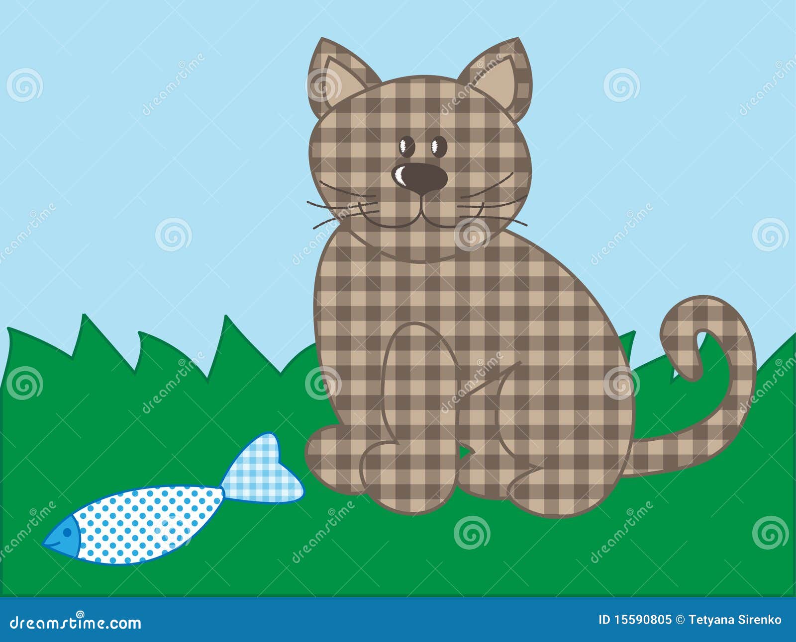 Vector applique fabric stock vector. Illustration of cutout - 15590805