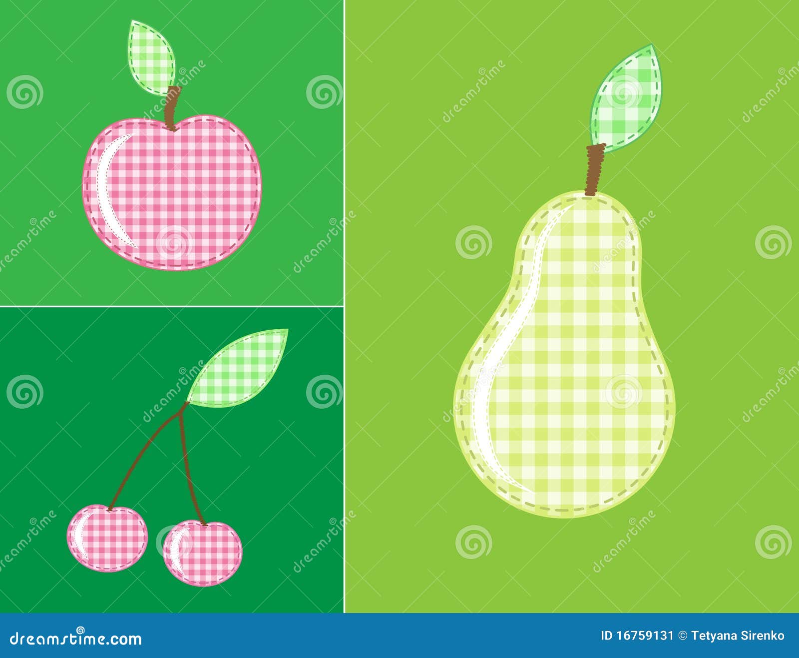 Vector applique fabric stock vector. Illustration of cartoon - 16759131