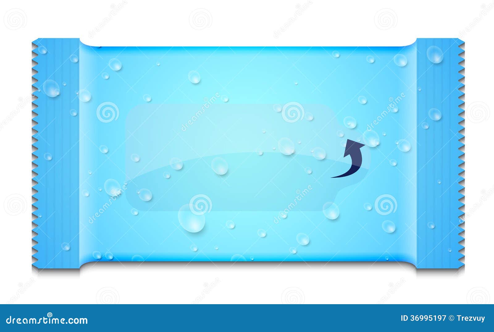 Vector Aqua Packaging for Wet Wipes Stock Illustration - Illustration ...