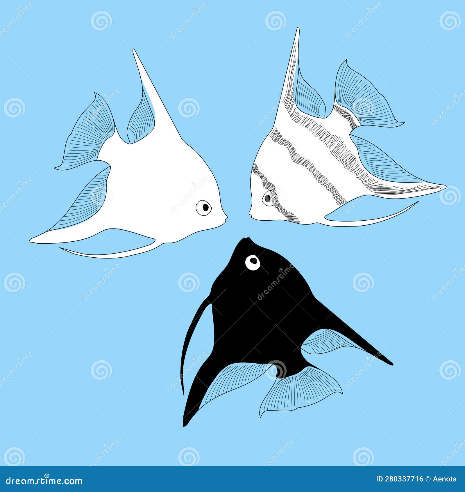 Vector Aquarium Fish Angelfish | CartoonDealer.com #280337716