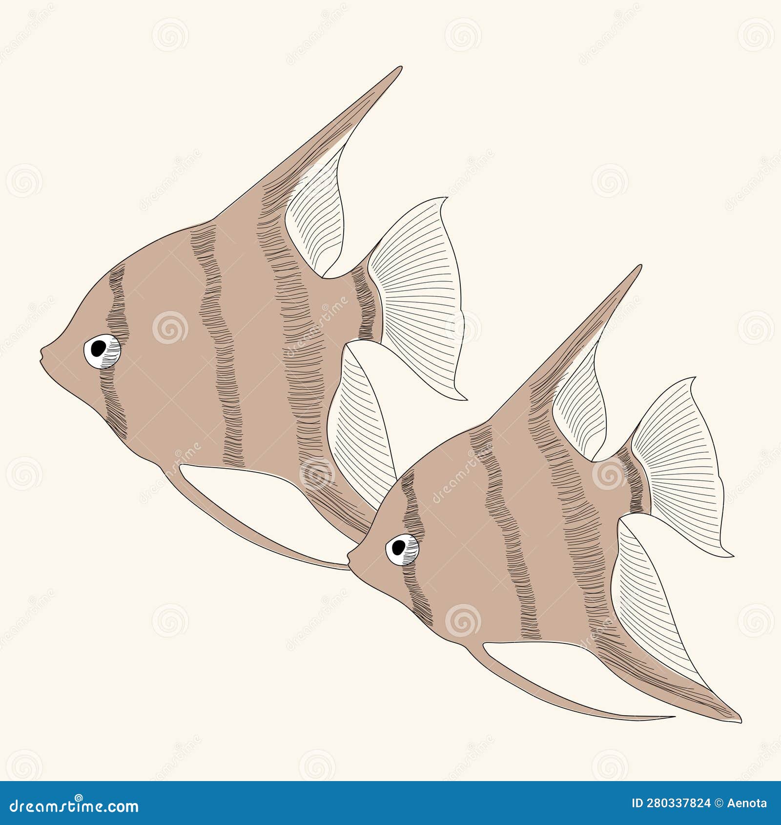 Vector Aquarium Fish Angelfish | CartoonDealer.com #280337824