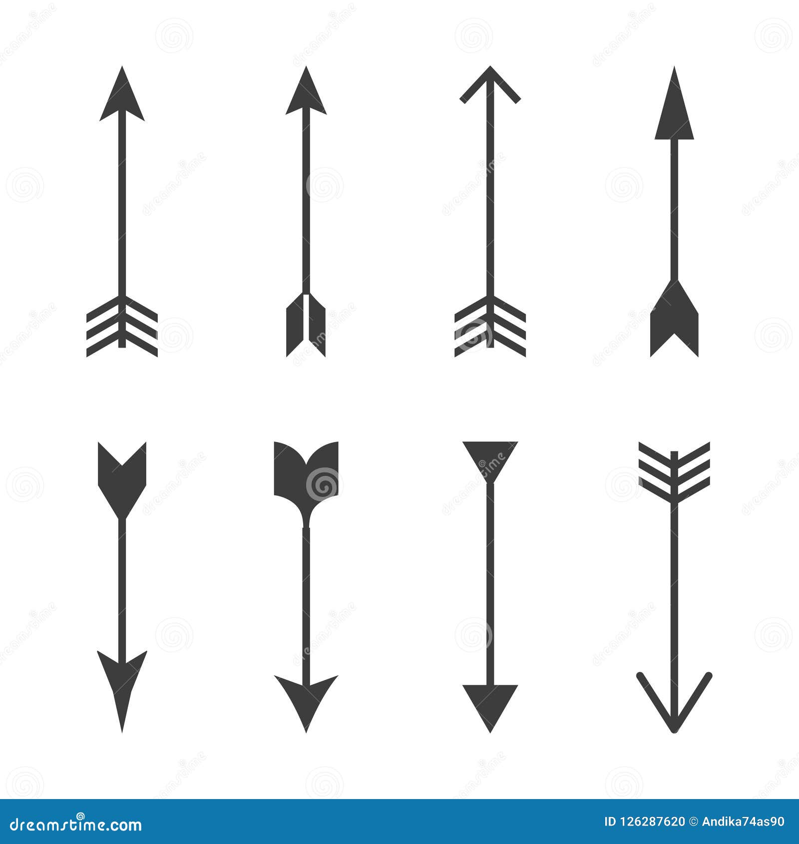 Vector arch arrow icon set stock vector. Illustration of armor - 126287620
