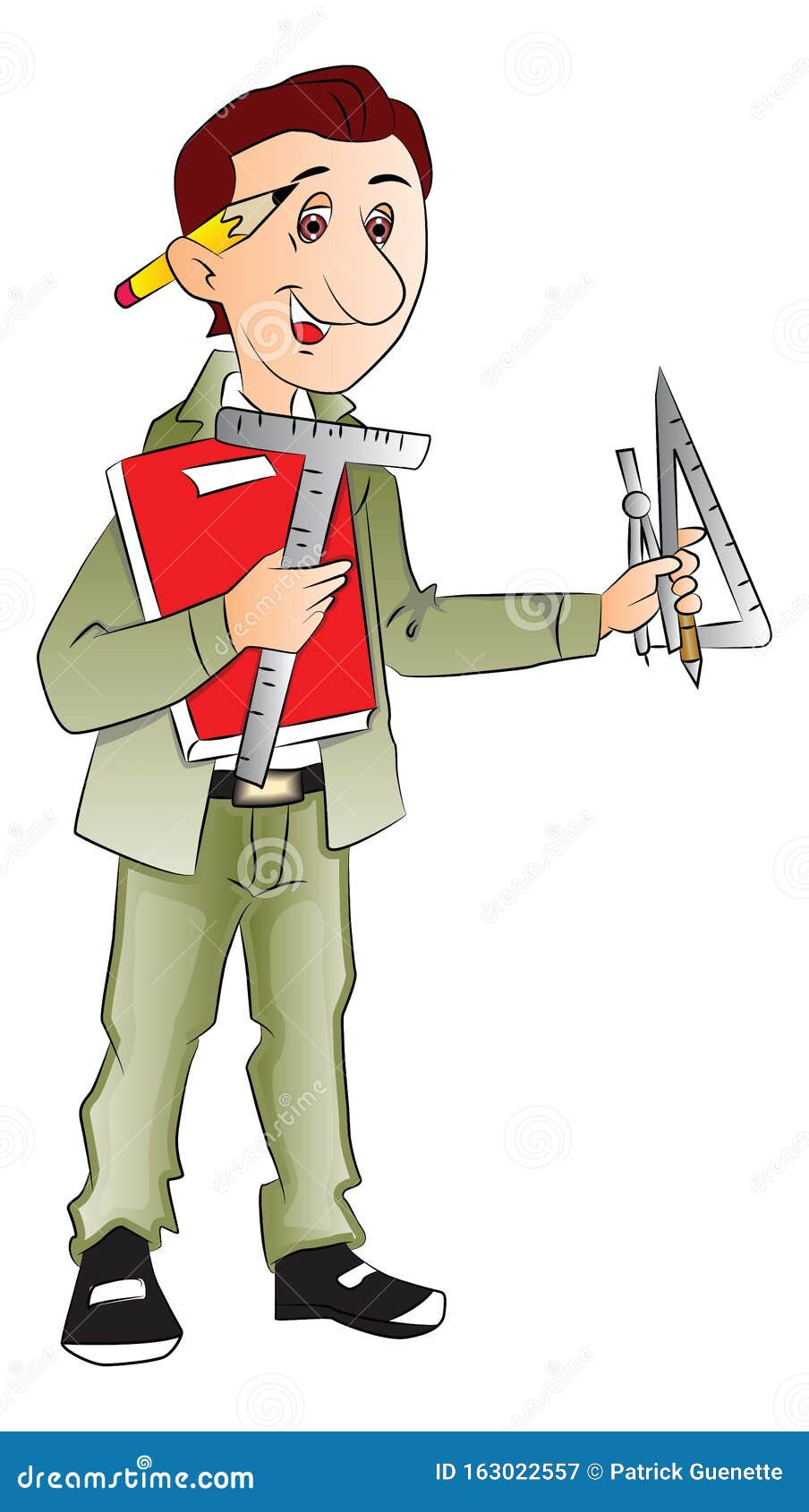 Vector of Architect with Drafting Tools Stock Vector - Illustration of ...