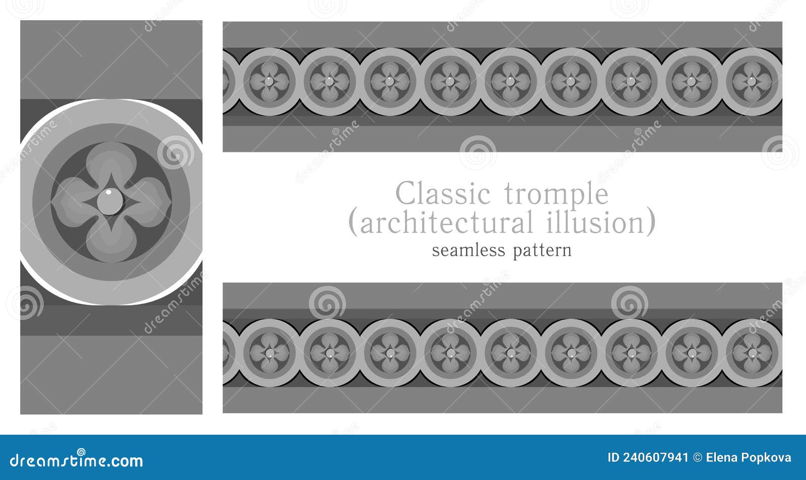 Vector Architectural Seamless Border in Classic Style Stock Vector ...