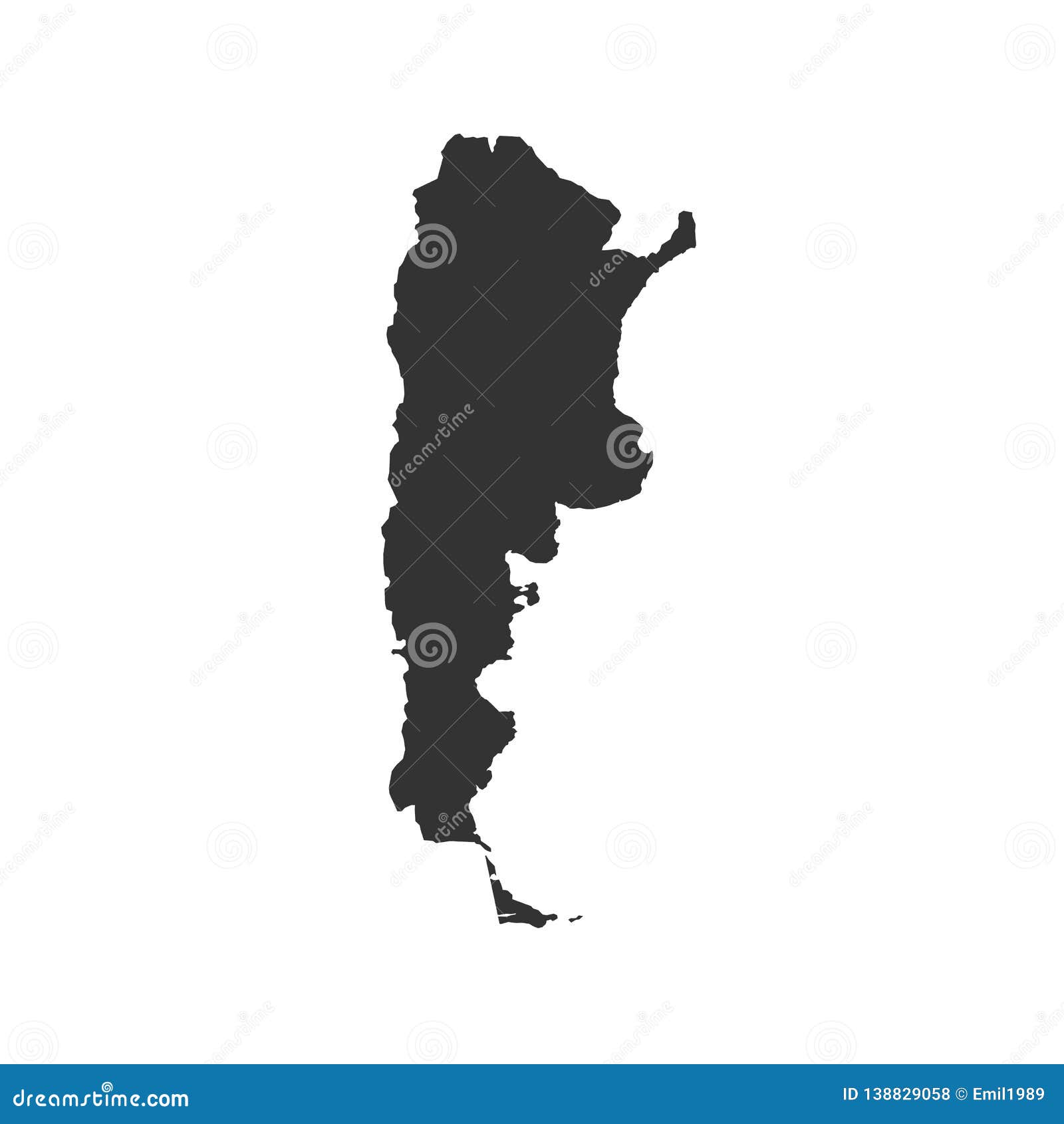 Vector Argentina map stock vector. Illustration of cartography - 138829058