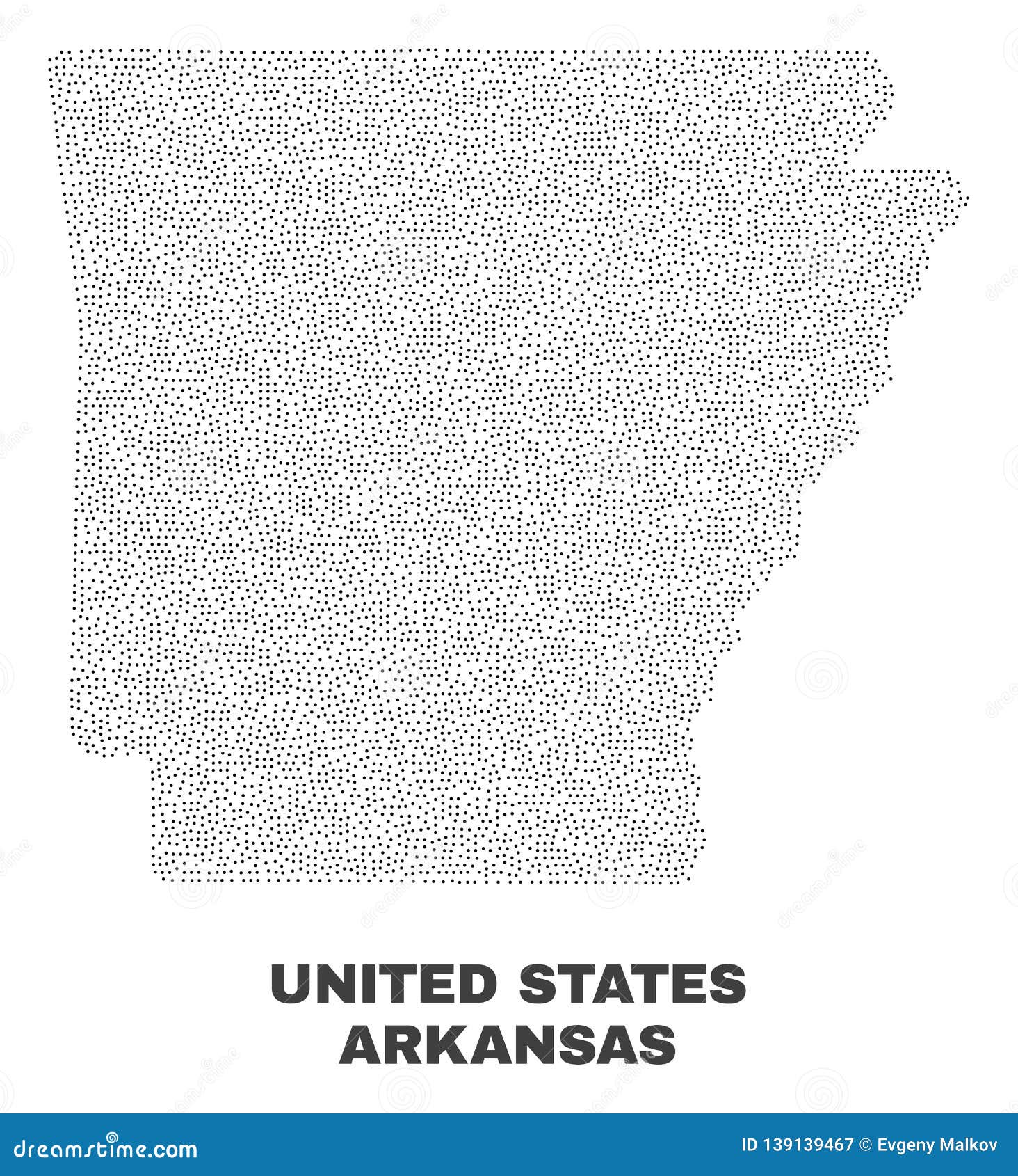 Vector Arkansas State Map of Points Stock Vector - Illustration of ...