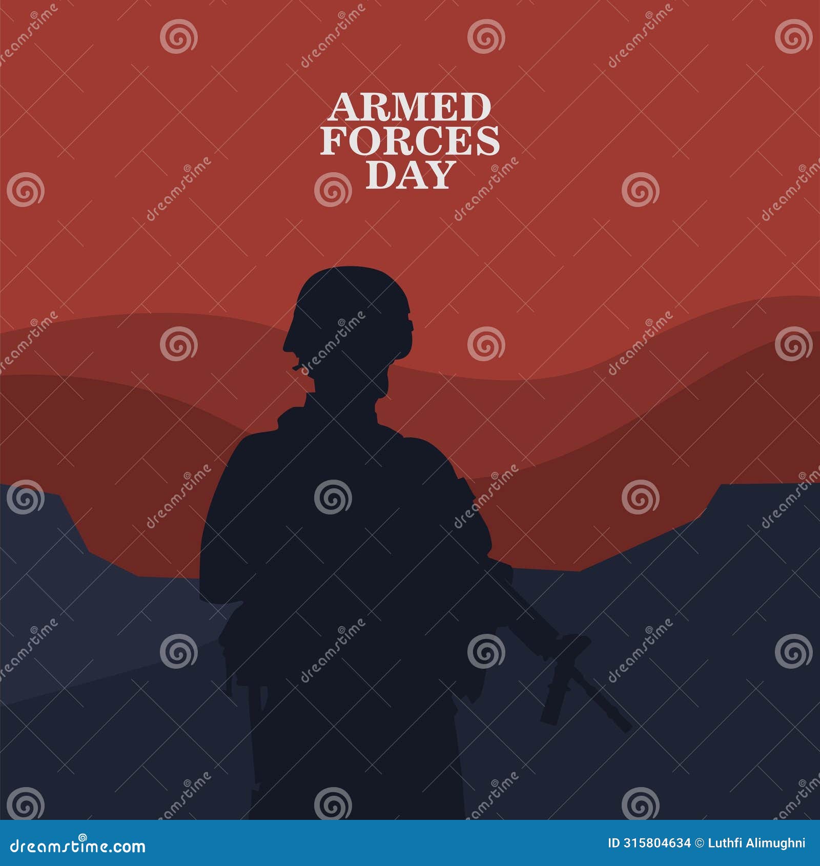 Vector Armed Forces Day Poster Template Stock Vector - Illustration of ...