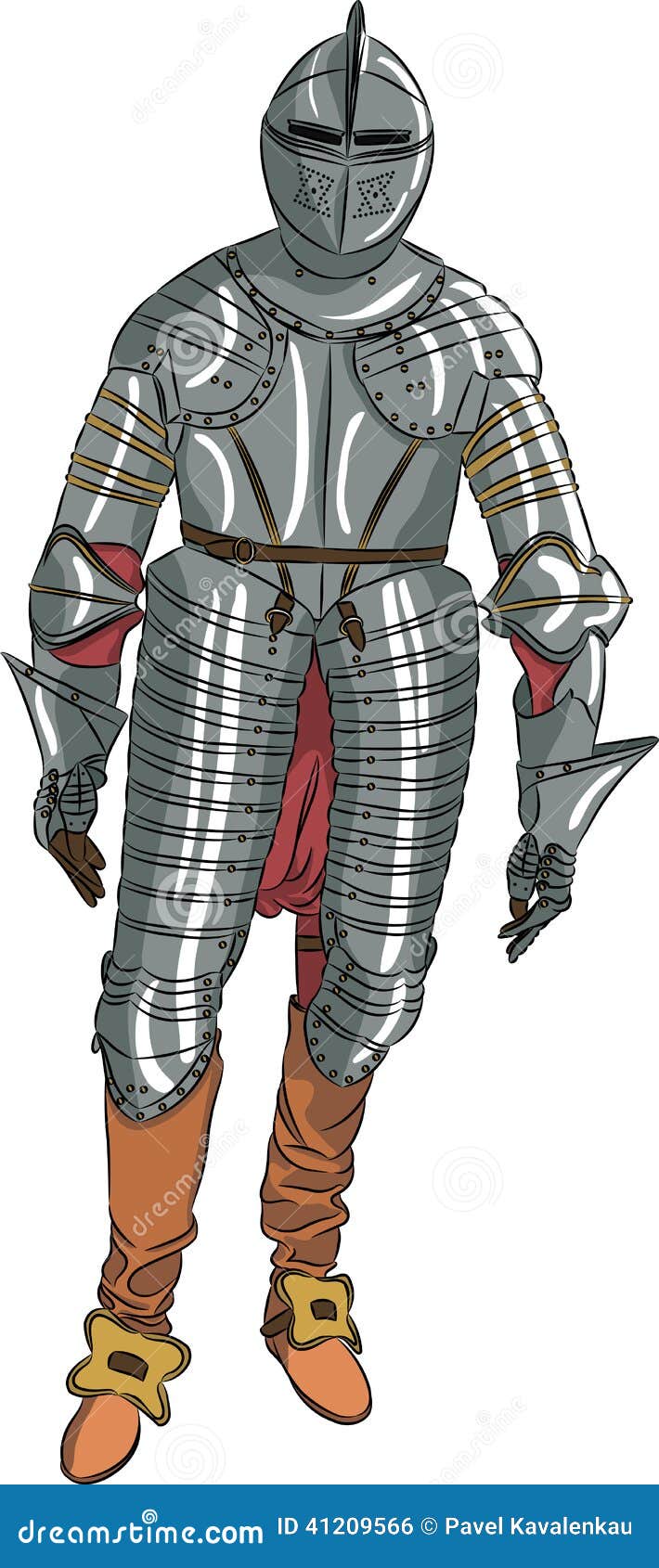 Vector Armor Medieval Knight Stock Vector - Illustration of medieval ...