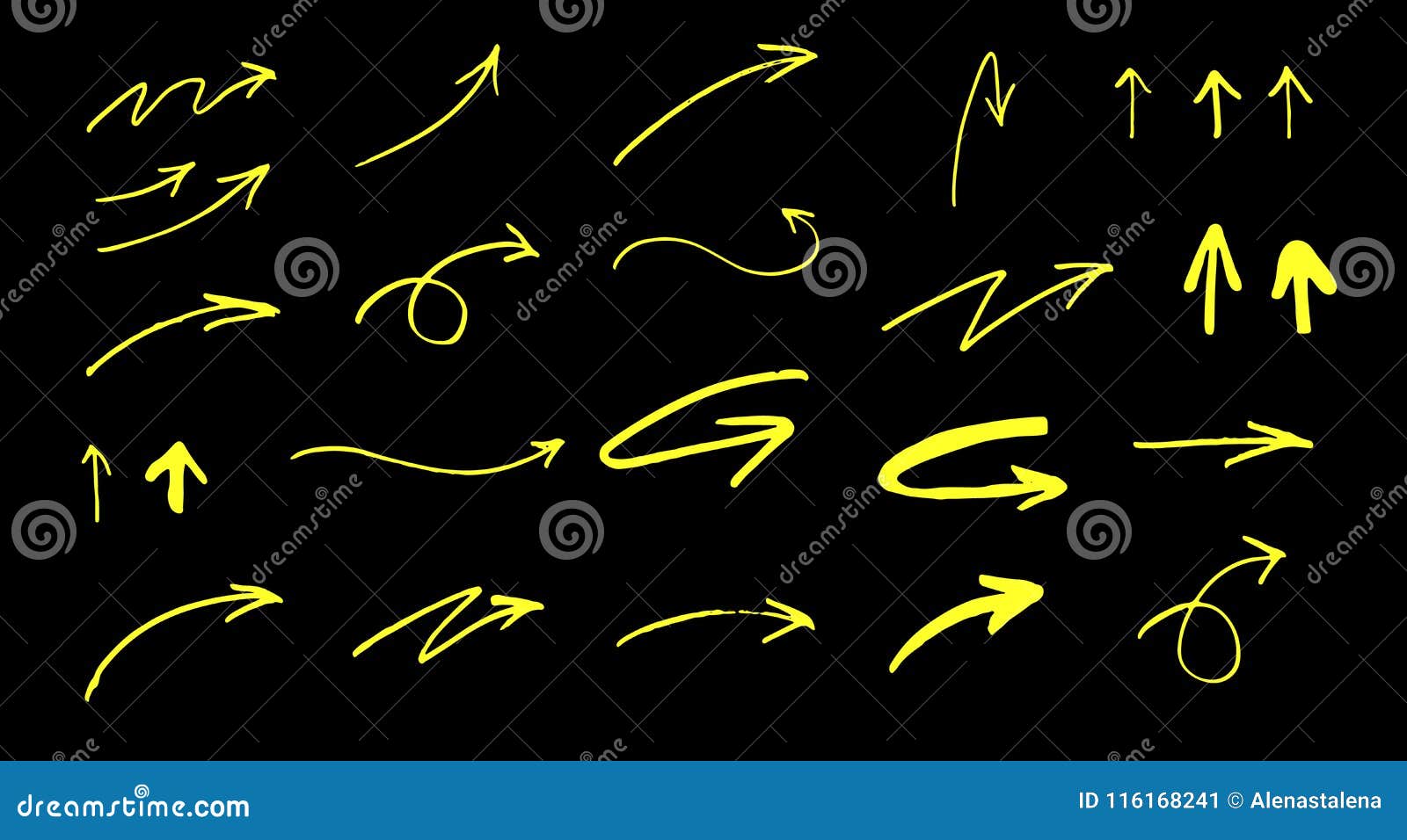 Underline Up Arrow Icon In Different Style Vector Illustration. Two ...