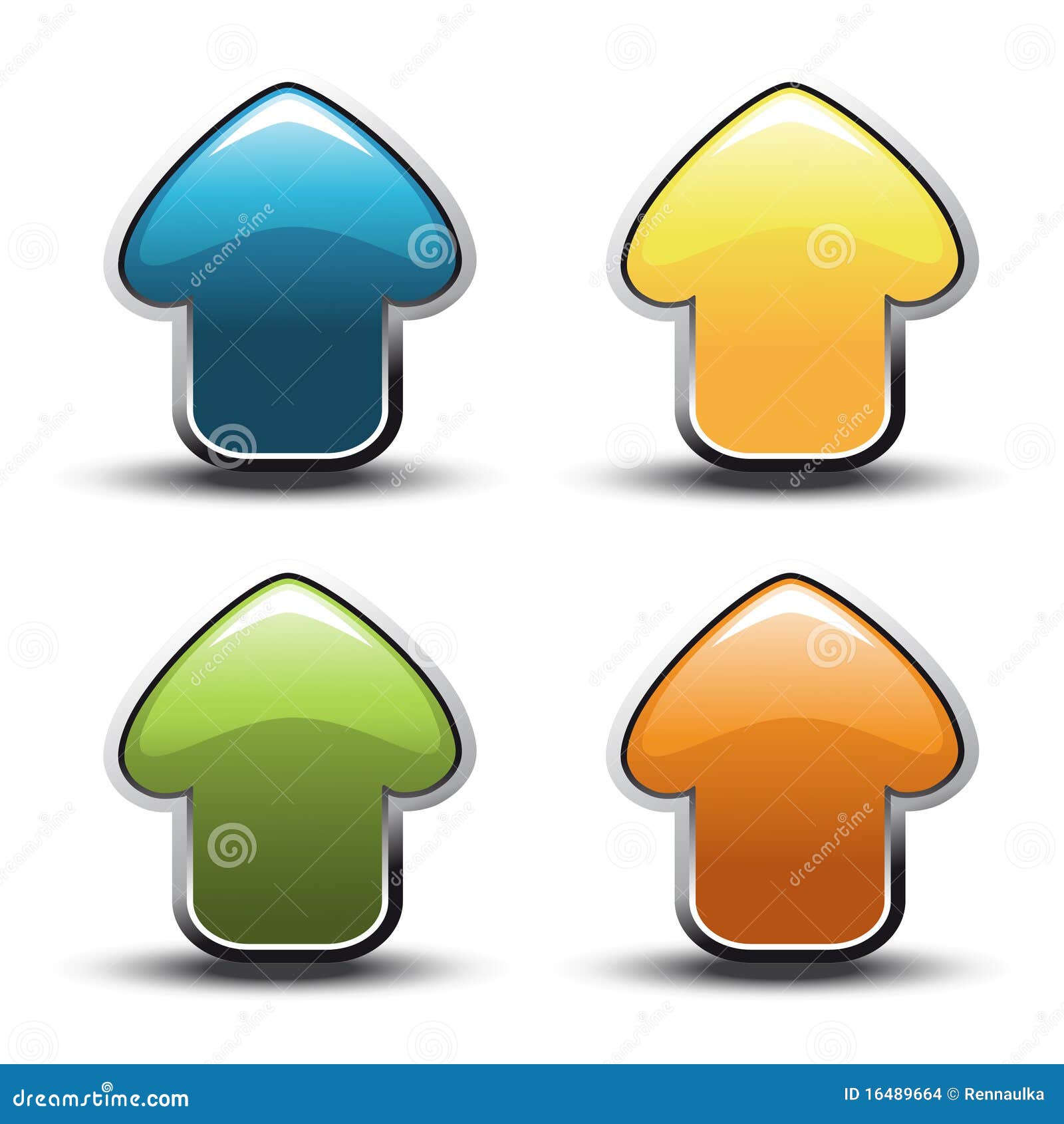 Vector arrow buttons stock vector. Illustration of button - 16489664