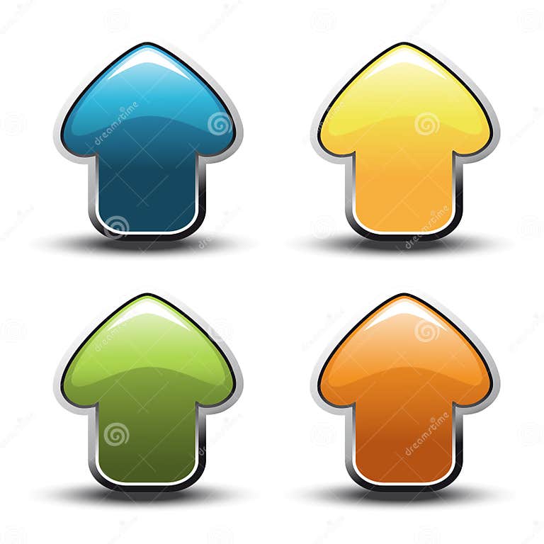 Vector arrow buttons stock vector. Illustration of button - 16489664