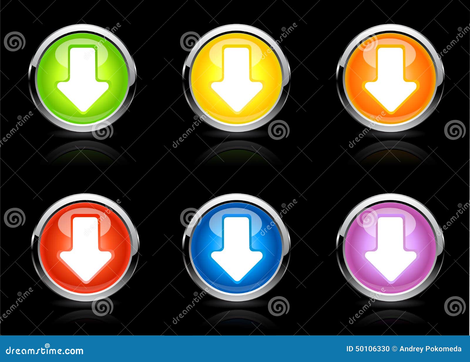 Vector arrow buttons stock vector. Illustration of icon - 50106330