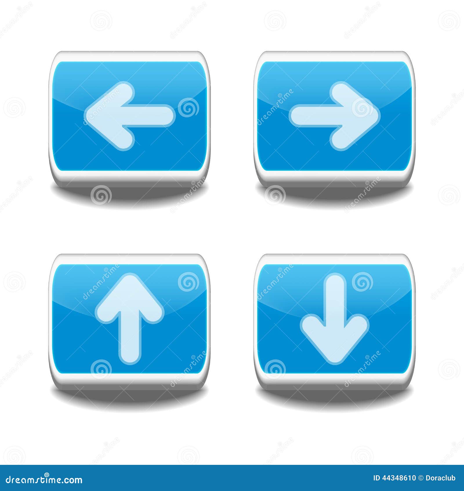 Vector arrow buttons stock illustration. Illustration of button - 44348610