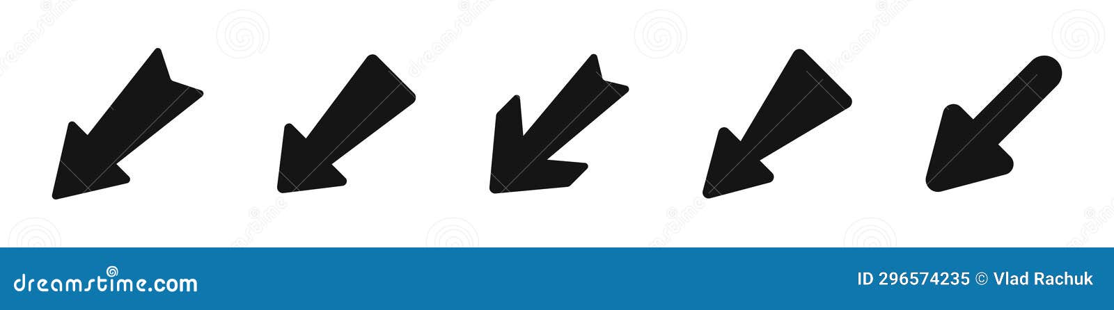 A Collection Of Arrows In Various Orientations And Sizes Royalty-Free ...