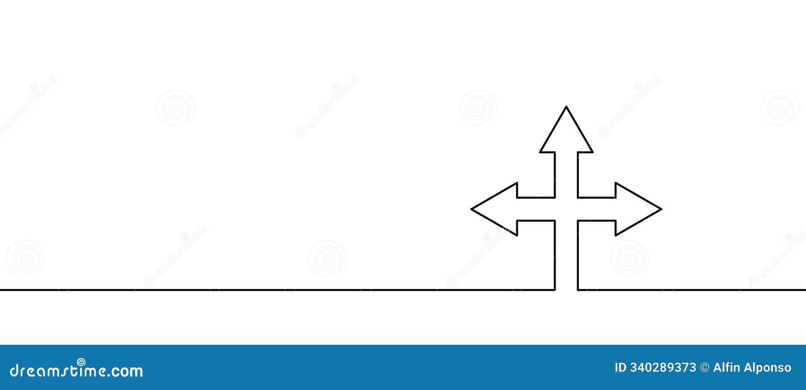 Vector Arrow Direction Icon One Line Art Stock Illustration ...