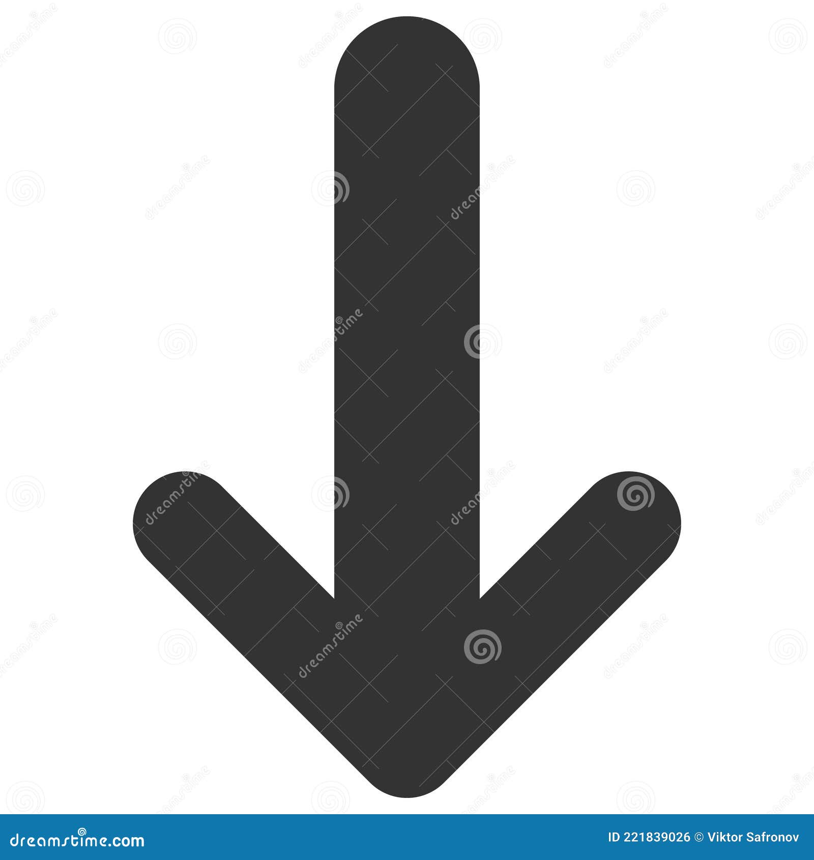 Vector Arrow Down Flat Icon Symbol Stock Vector - Illustration of ...