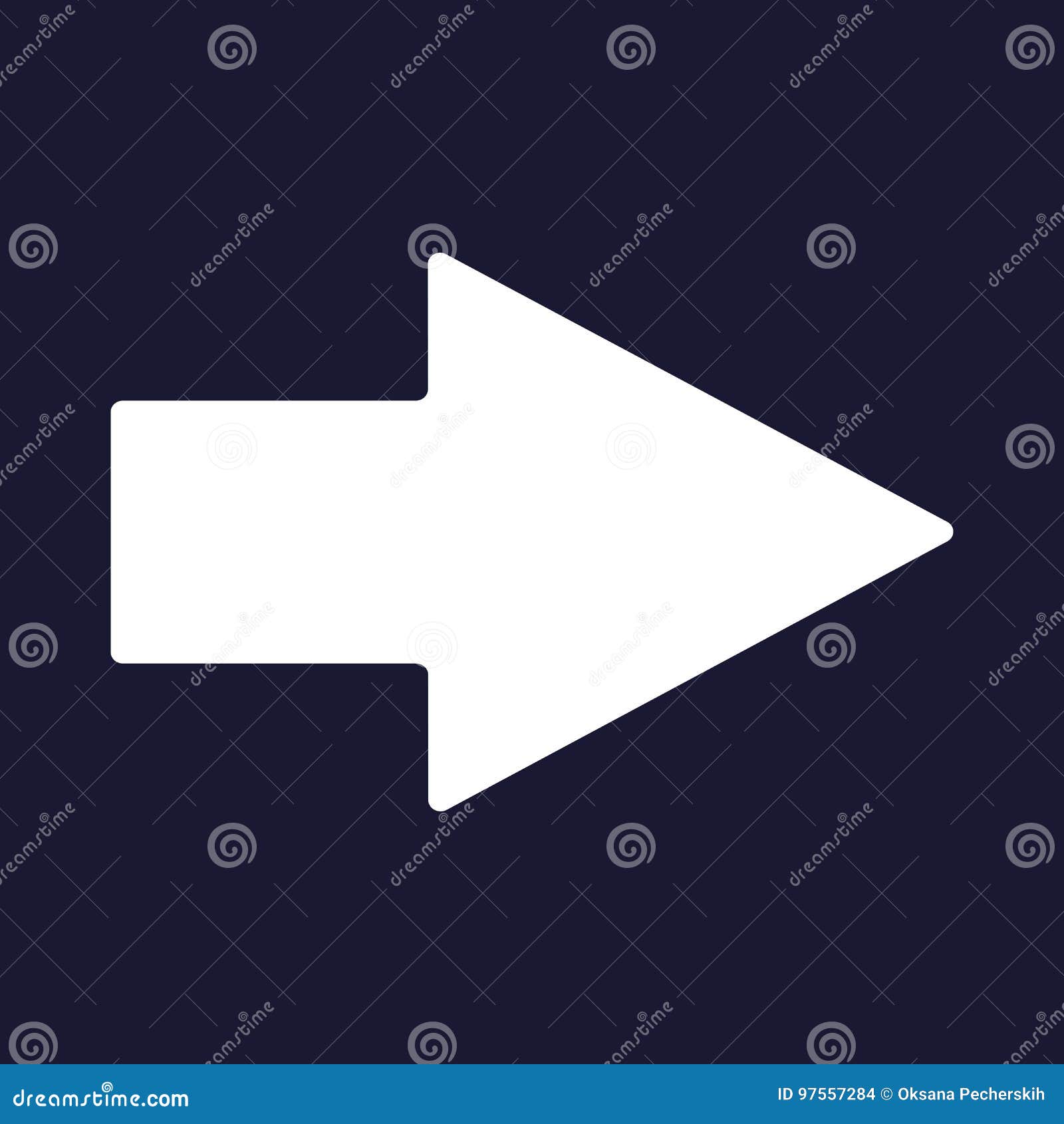 Vector Arrow Icon Pointing To the Right. Stock Vector - Illustration of ...