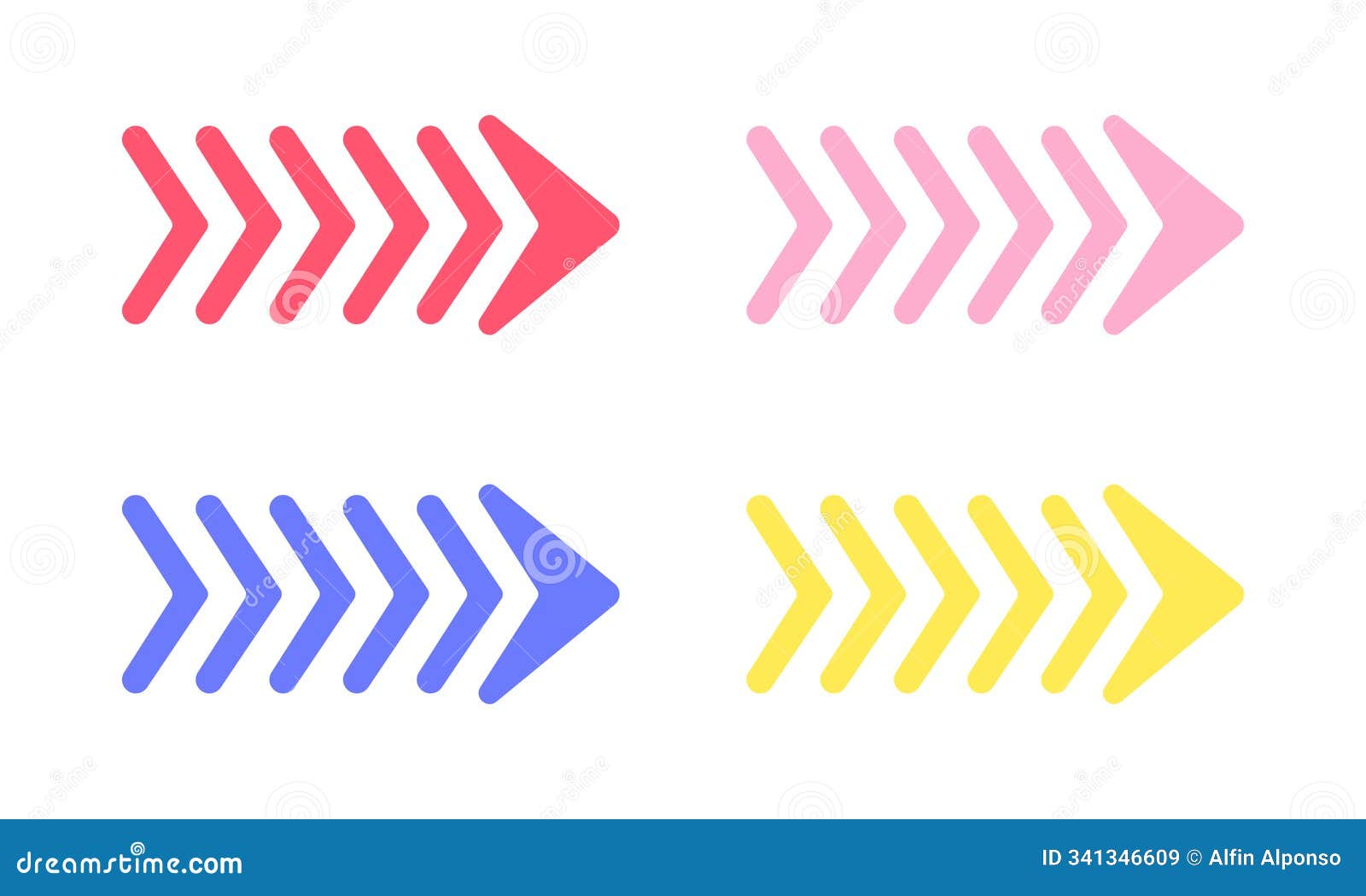 Vector Arrow Icon Set in Multiple Color Stock Illustration ...