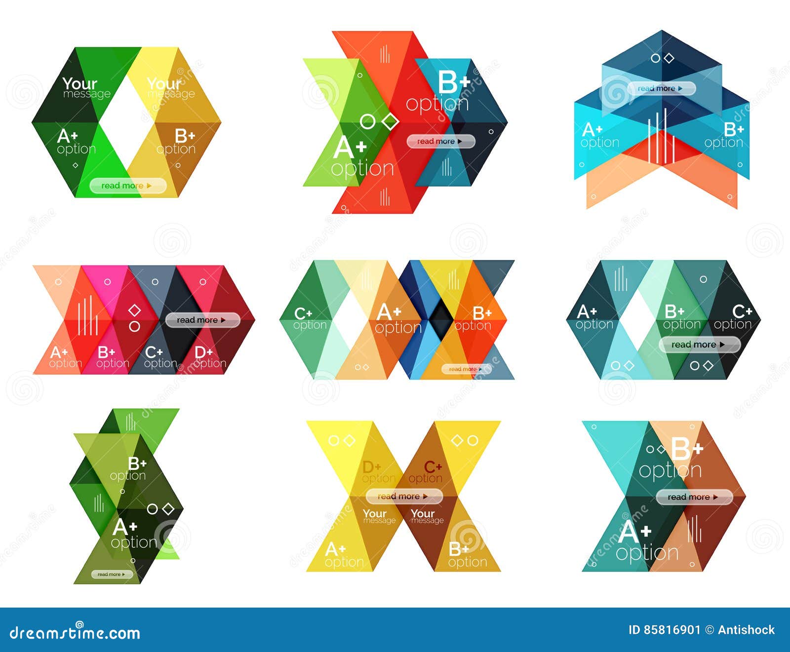 Vector Arrow Option Infographic Templates Set Stock Vector ...