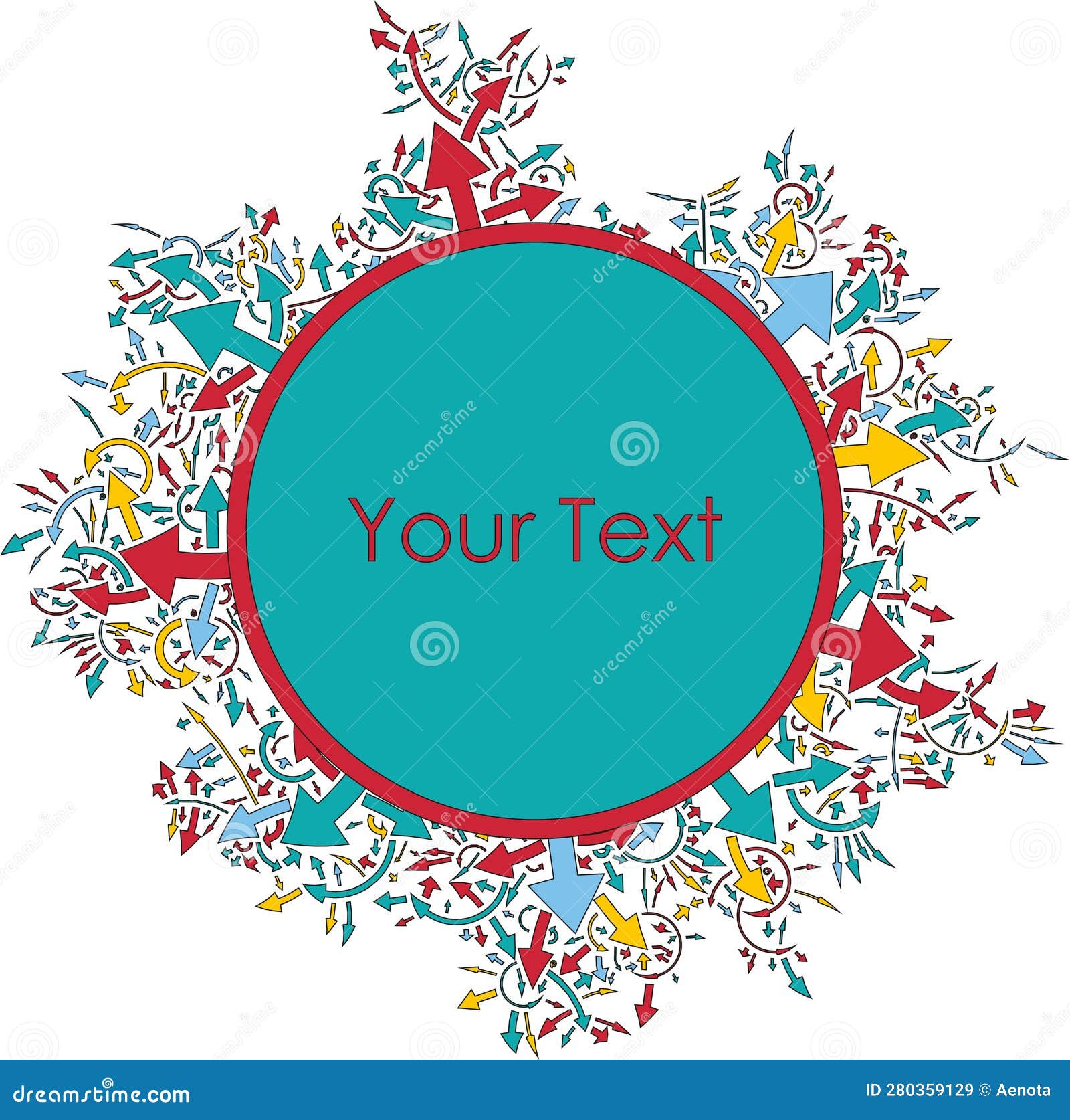 Vector arrow round frame stock vector. Illustration of indicator ...