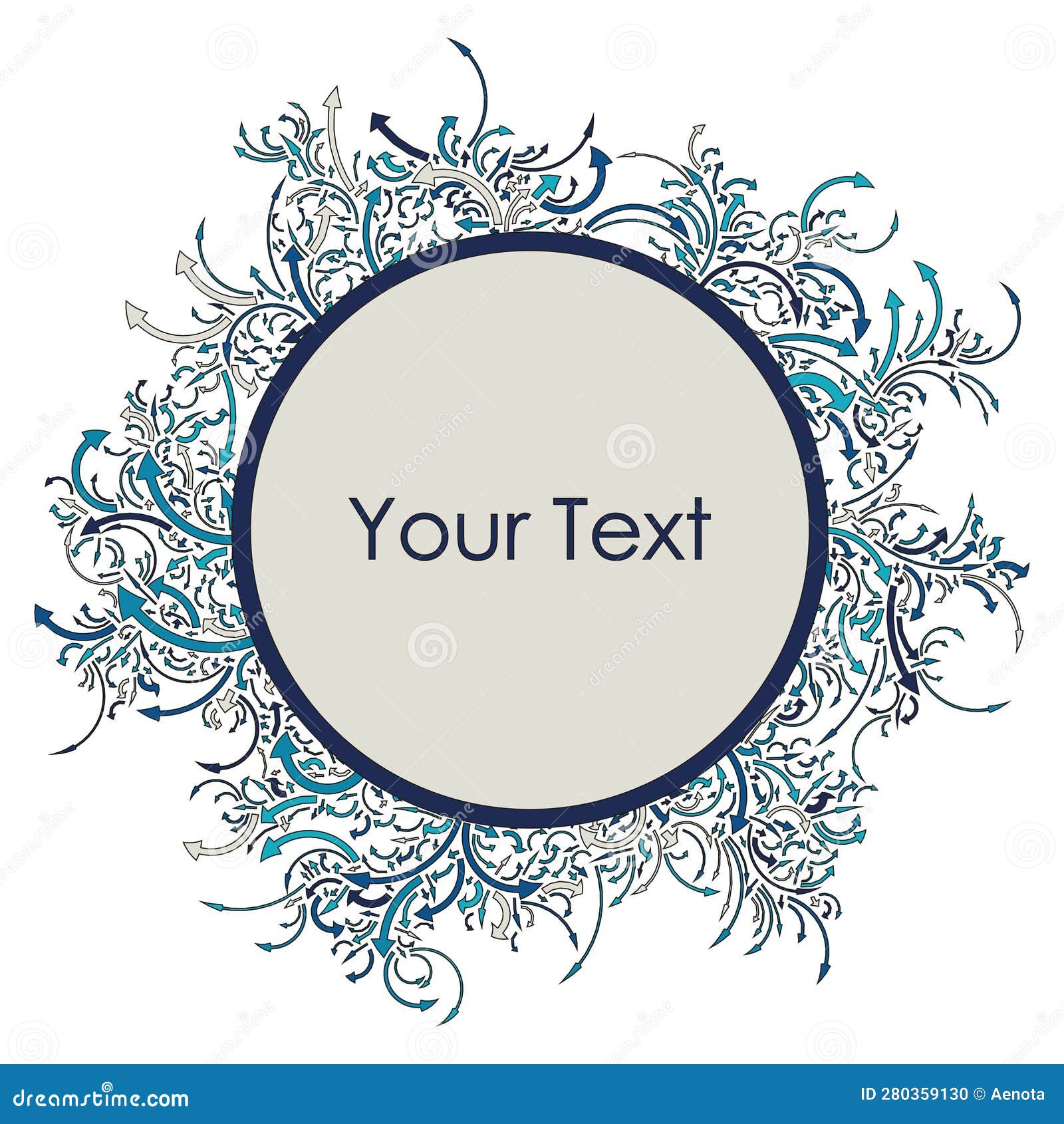 Vector arrow round frame stock vector. Illustration of simbol - 280359130