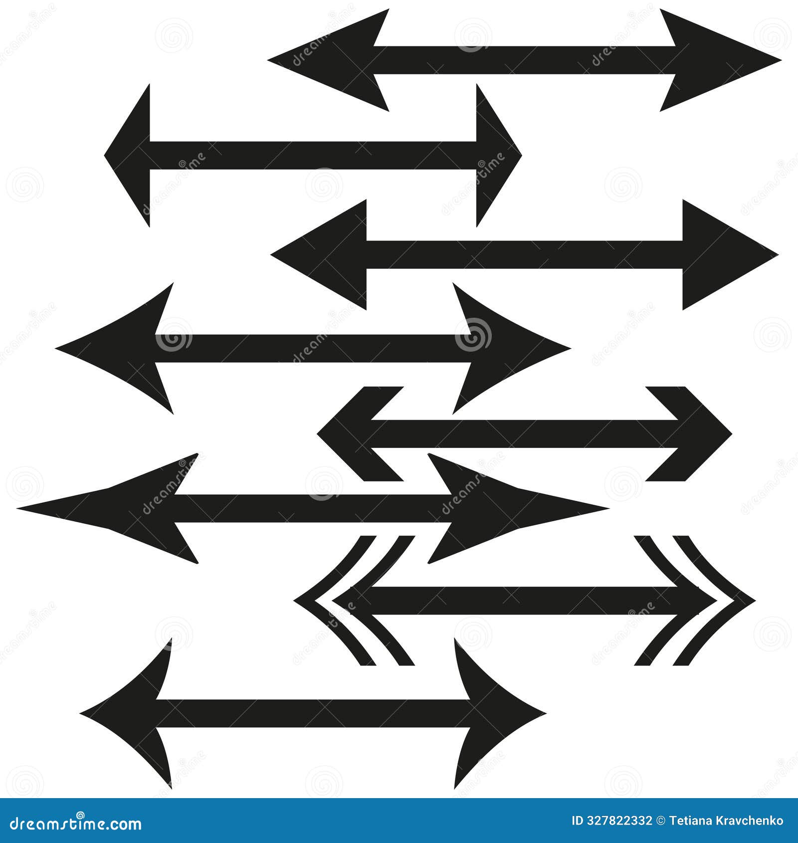 Vector Arrow Set. Diverse Arrow Designs. Black Directional Icons ...