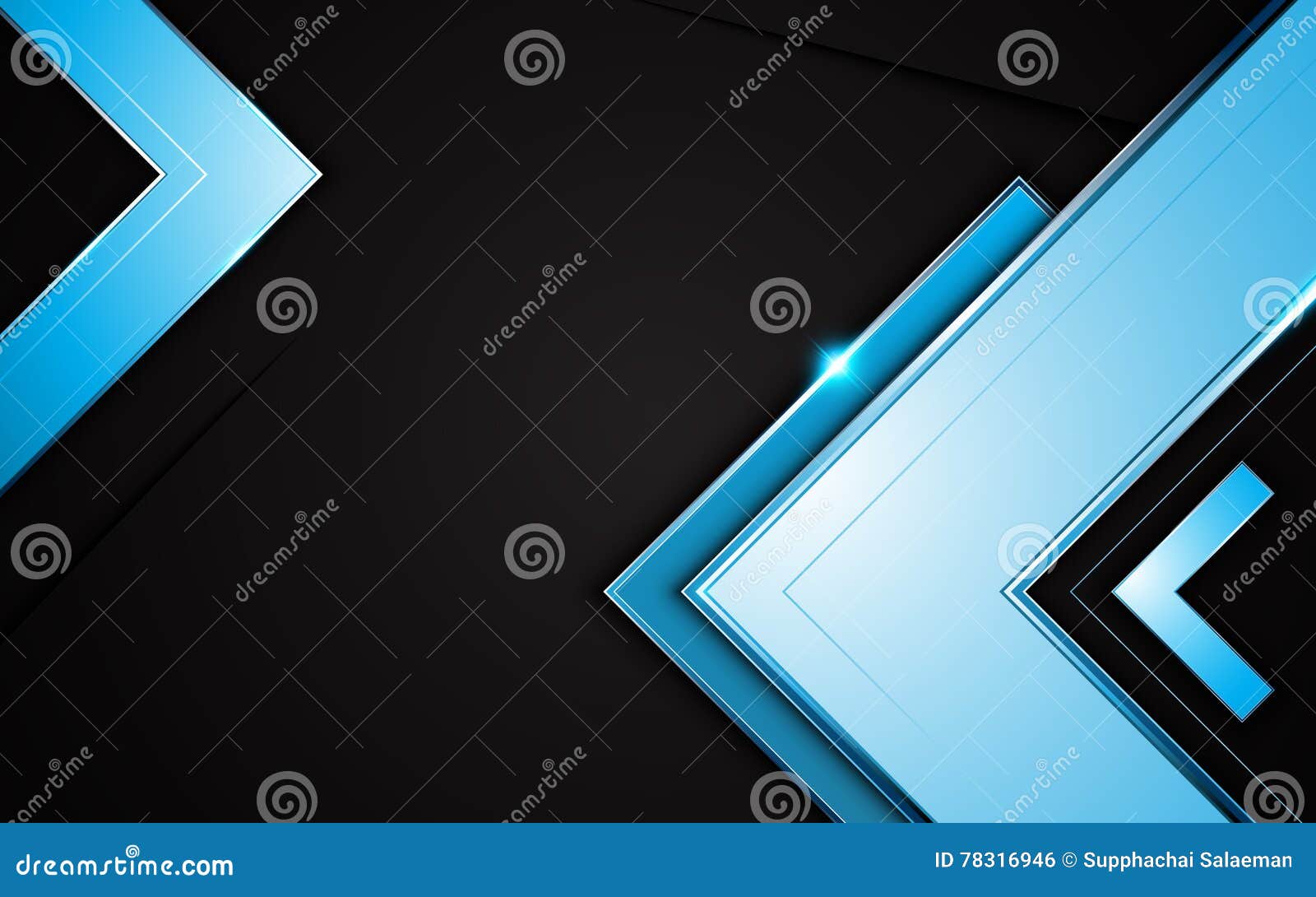 Vector Arrow Shape Metallic Frame Layout Design Background Template ...