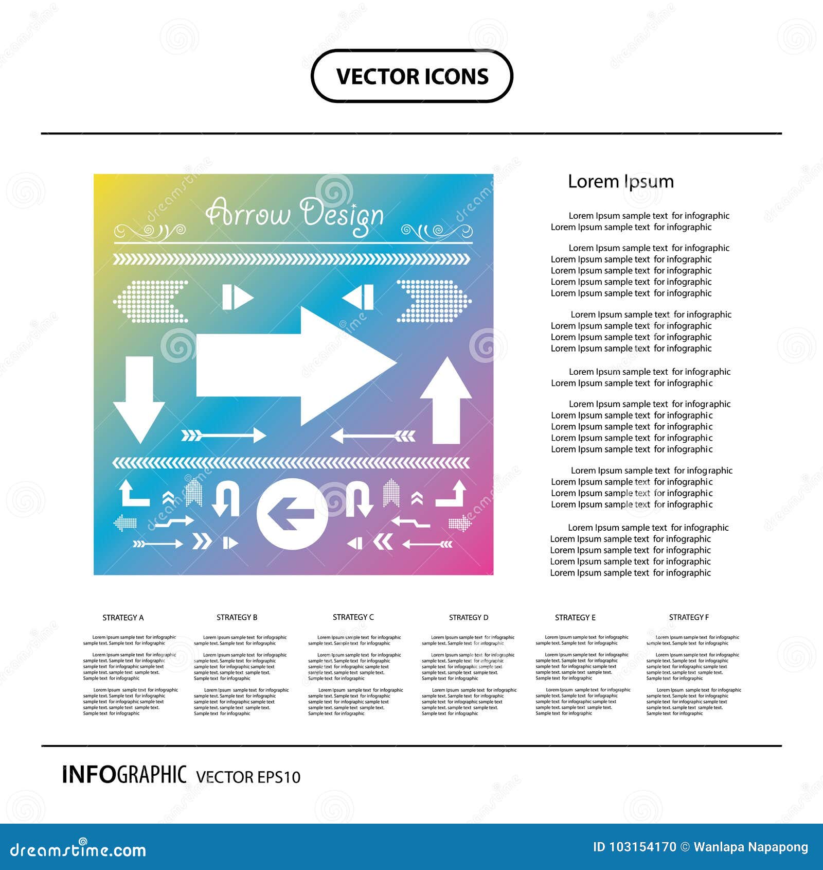 Arrow sign icon set stock vector. Illustration of right - 103154170