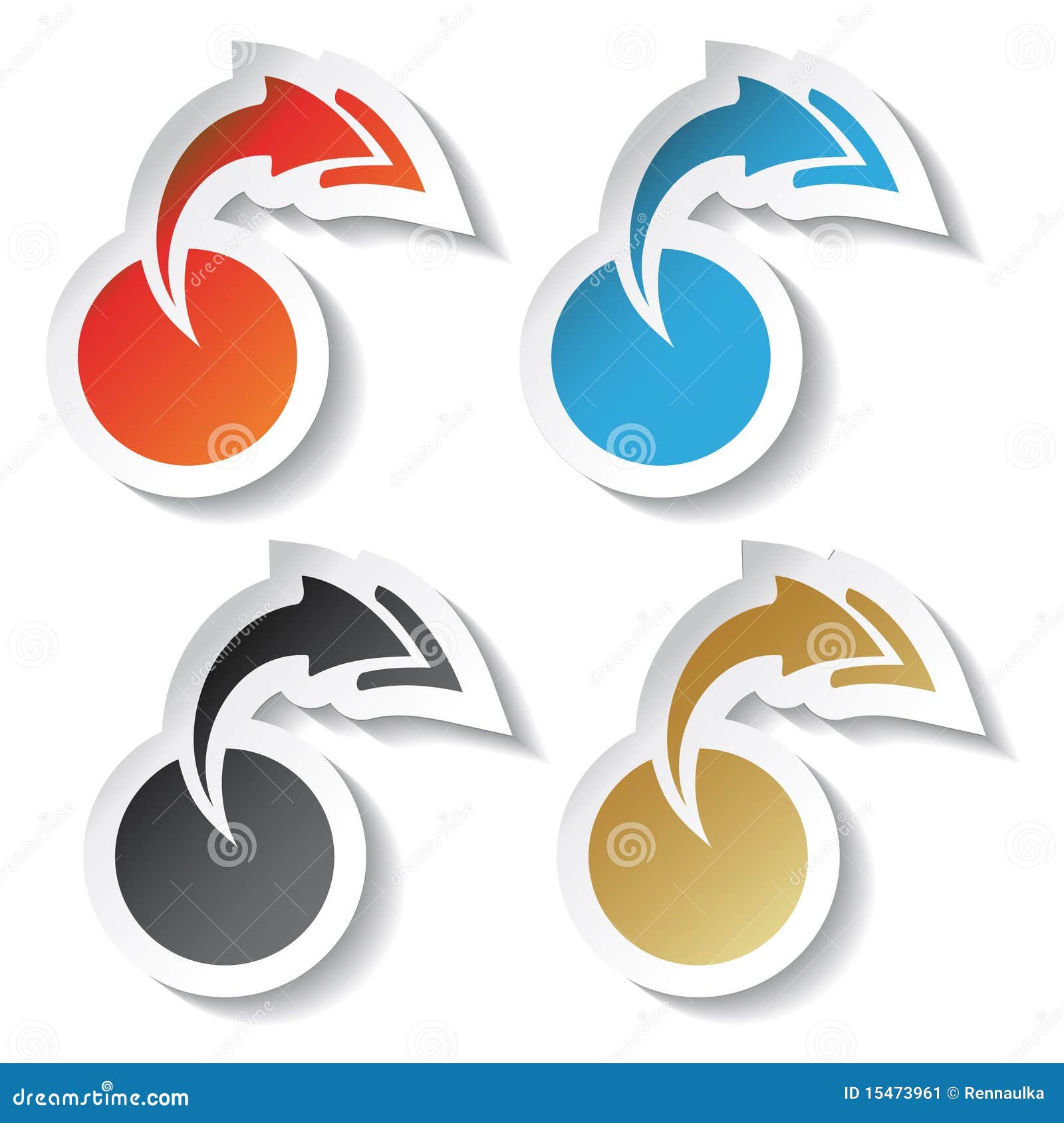 Vector arrow stickers stock vector. Illustration of icon - 15473961