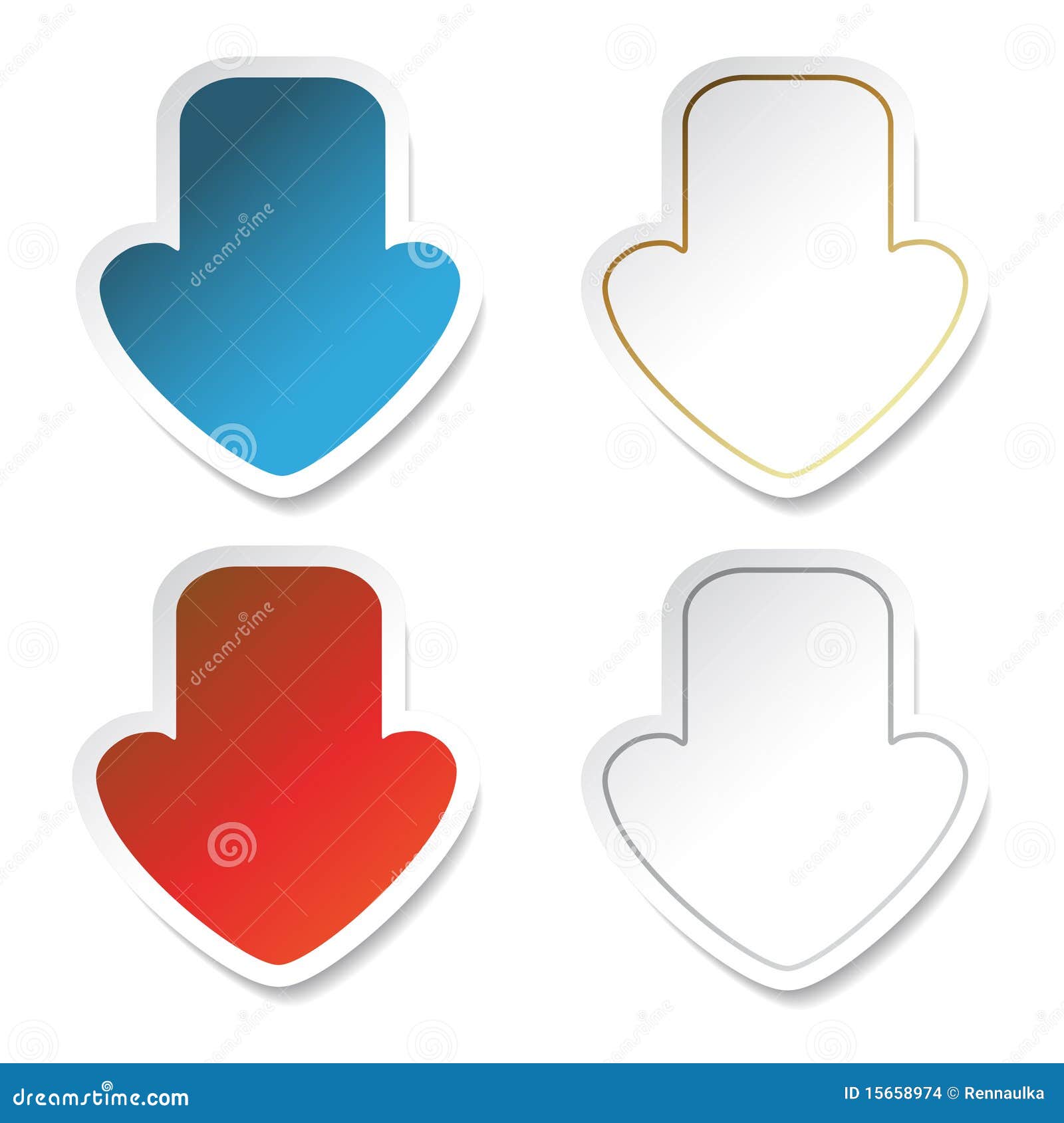 Vector arrow stickers stock vector. Illustration of object - 15658974