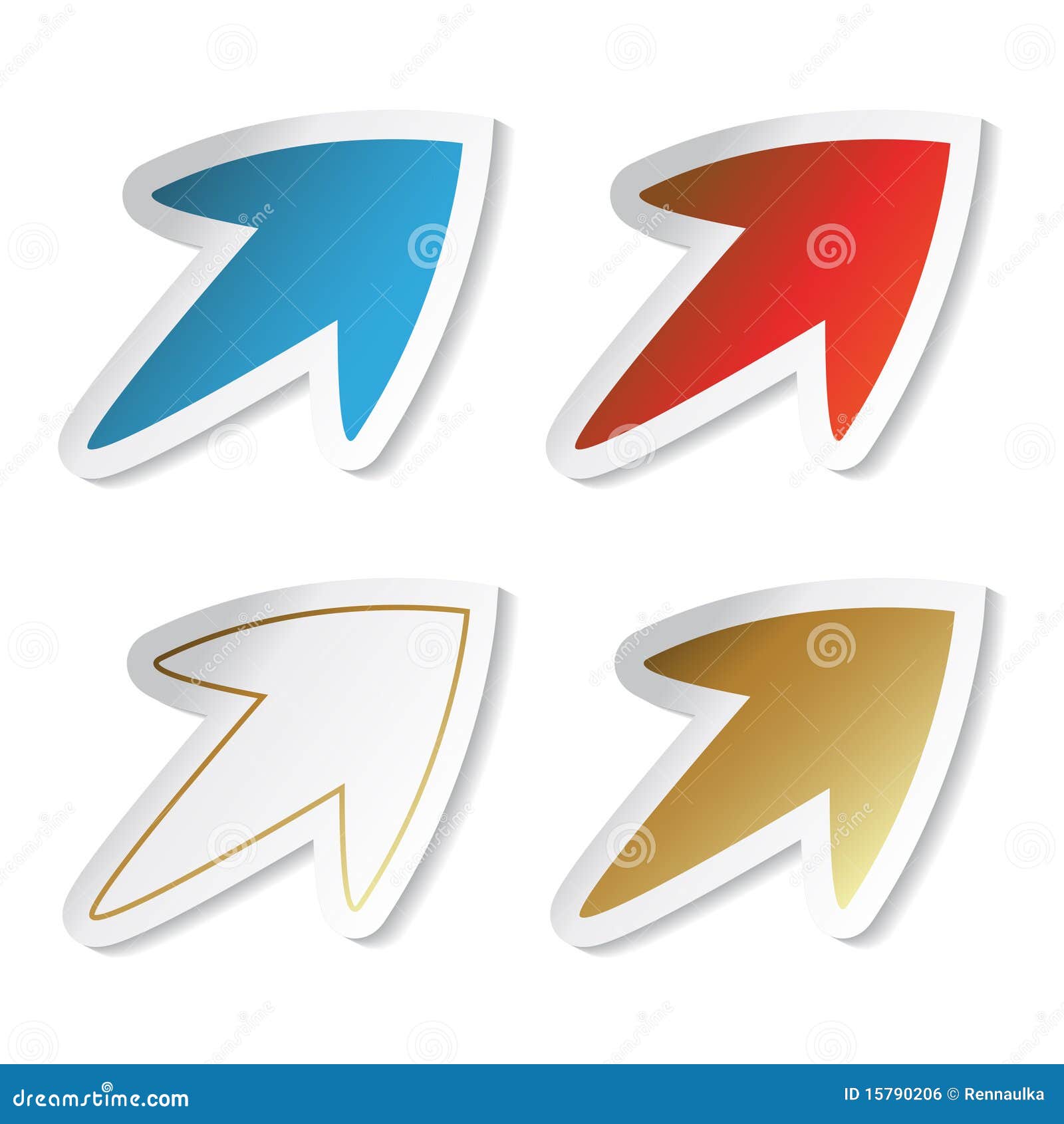 Vector arrow stickers stock vector. Illustration of arrow - 15790206