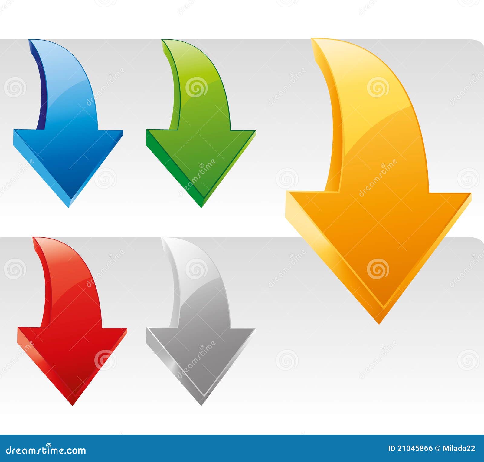 Vector Arrow Stickers Set. Transparent Shadow Easy Stock Illustration ...