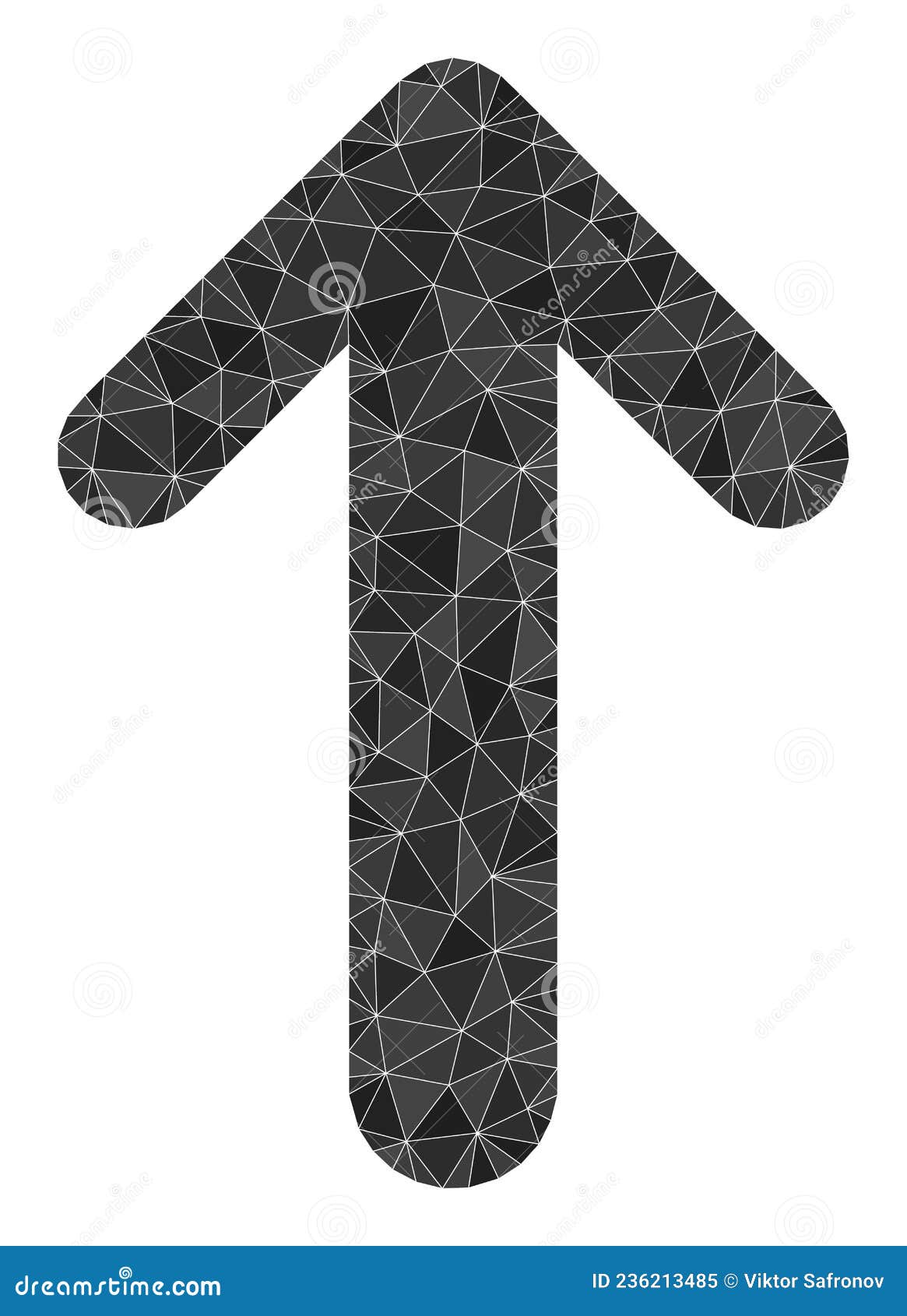 Vector Arrow Up Triangle Filled Icon Stock Vector - Illustration of ...