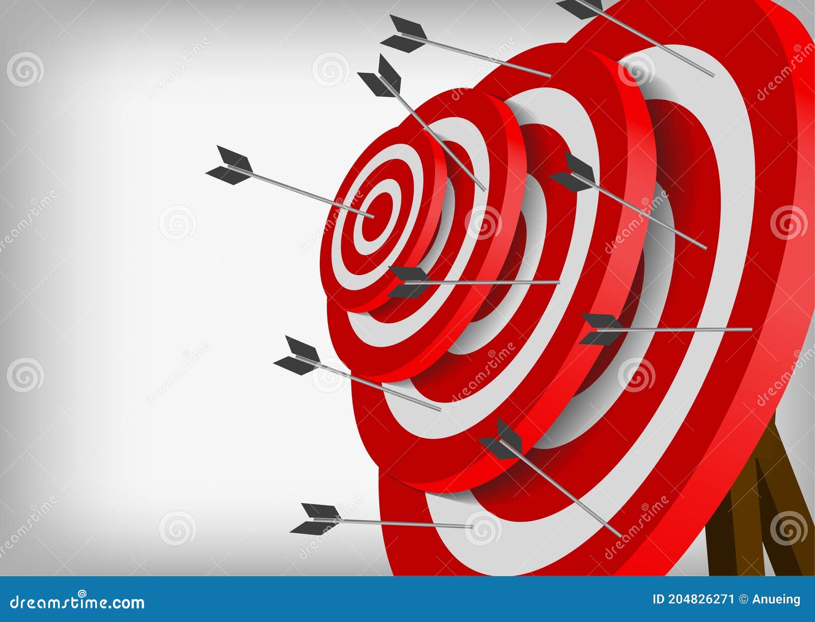 Archery Targets With Arrow Realistic Illustration On Transparent ...