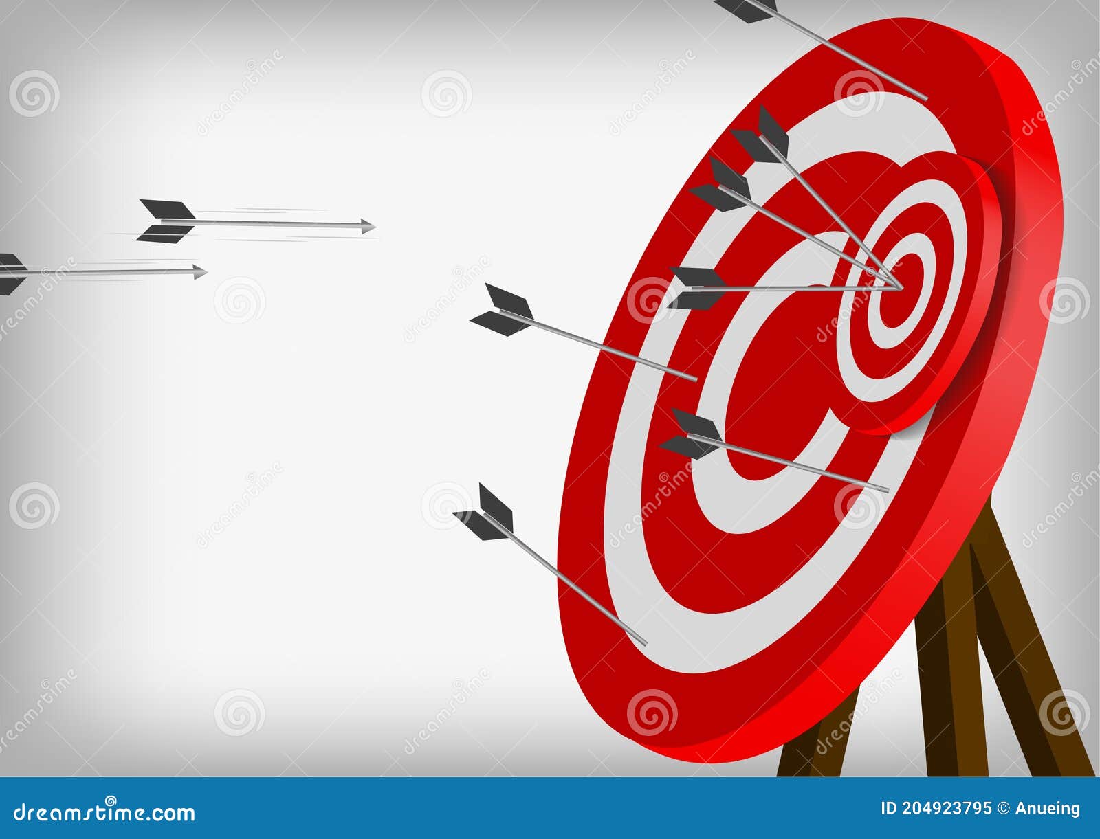 Archery Targets With Arrow Realistic Illustration On Transparent ...