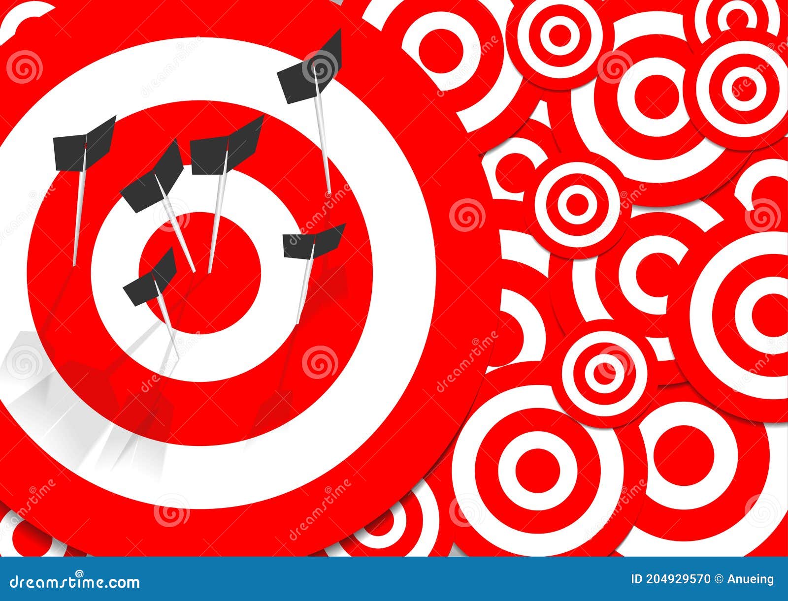 Archery Targets With Arrow Realistic Illustration On Transparent ...