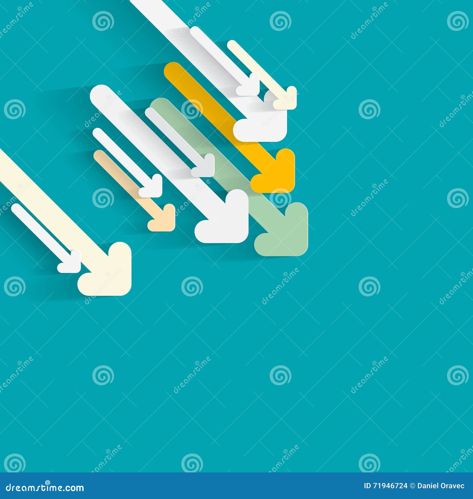 Vector Arrows on Blue Background Stock Vector - Illustration of graphic ...