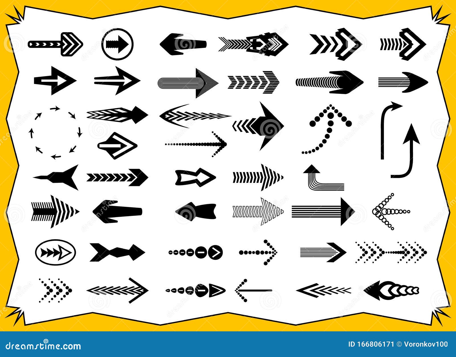 Vector Arrows of Different Types, Icons. for Business Design ...