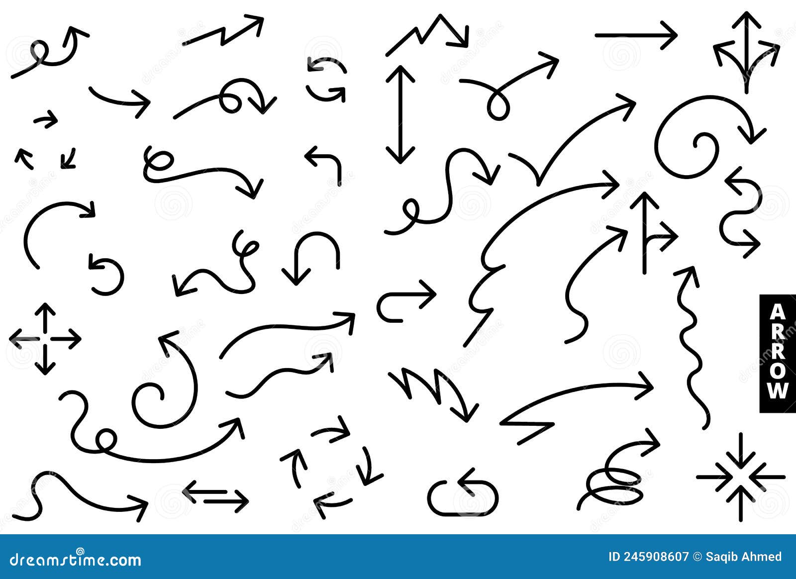 Vector Arrows Hand Drawn. Sketch Doodle Style | CartoonDealer.com ...