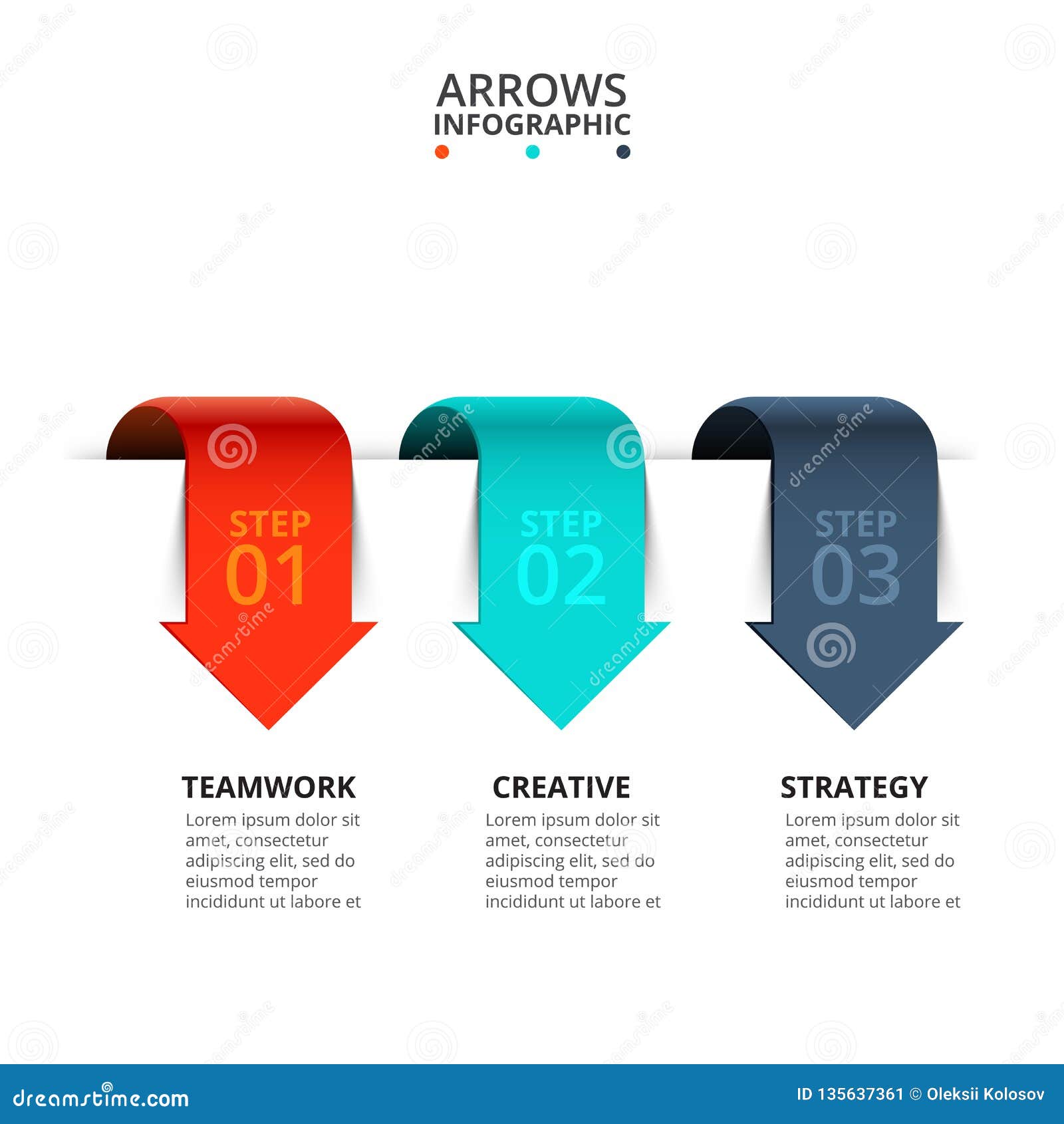 Vector Arrows For Infographic Template For Diagram Graph