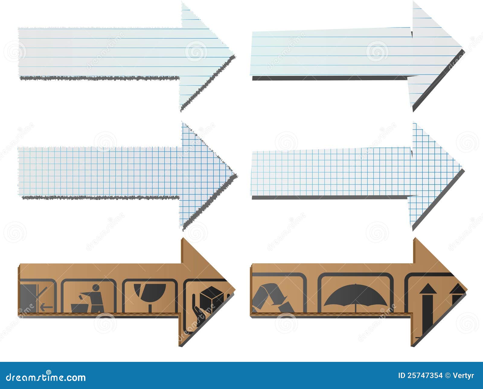 Lined Cardboard Boxes Royalty-Free Stock Image | CartoonDealer.com ...