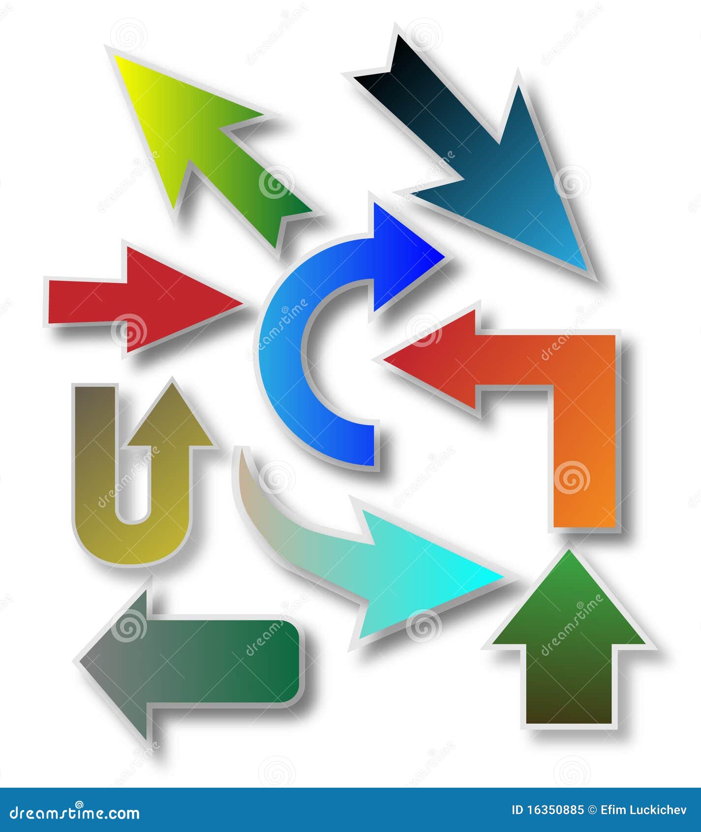 Vector arrows set stock illustration. Illustration of arrow - 16350885