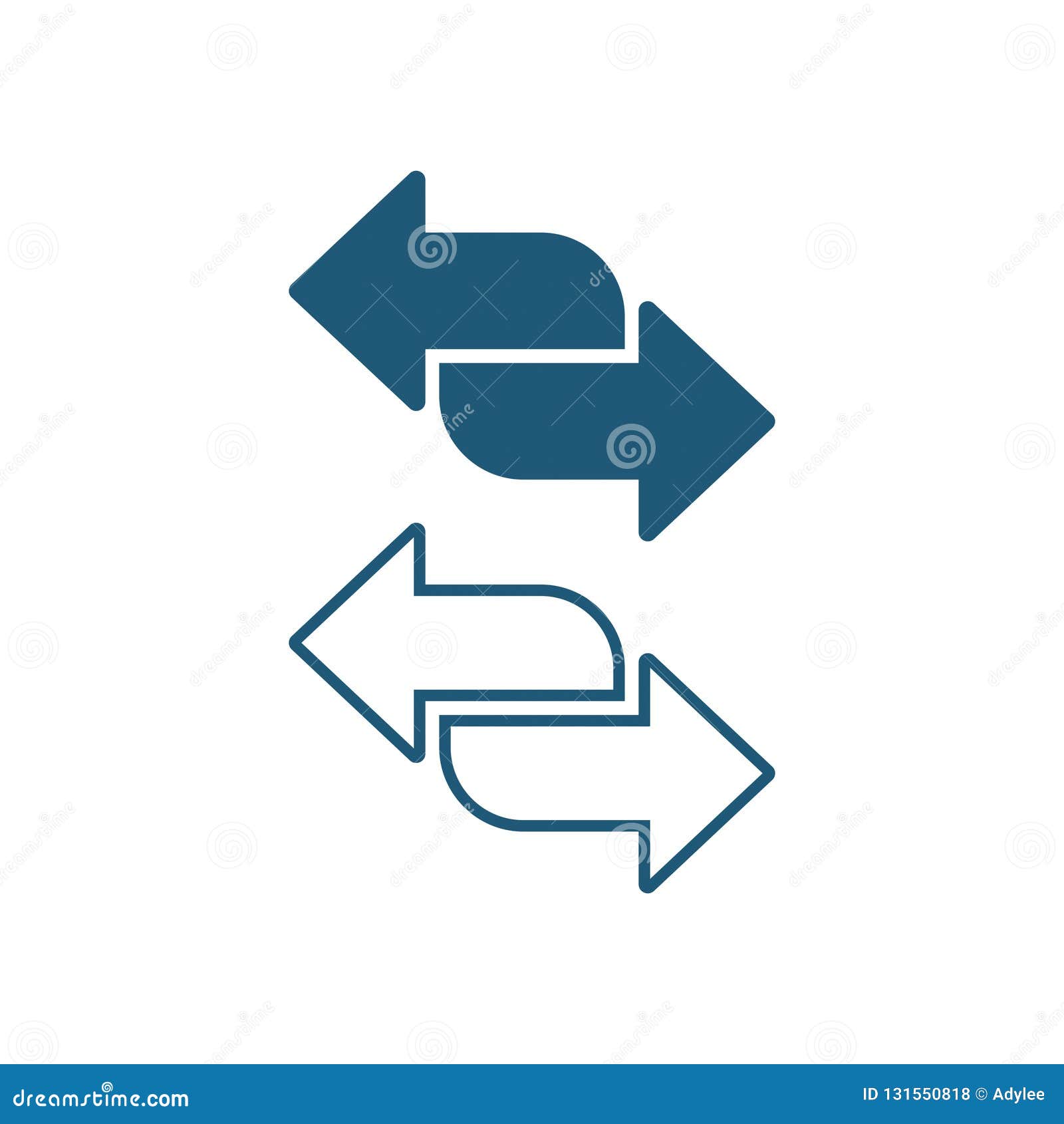 Vector Arrows Two Direction Reload Icon 4 Stock Photo - Illustration of ...