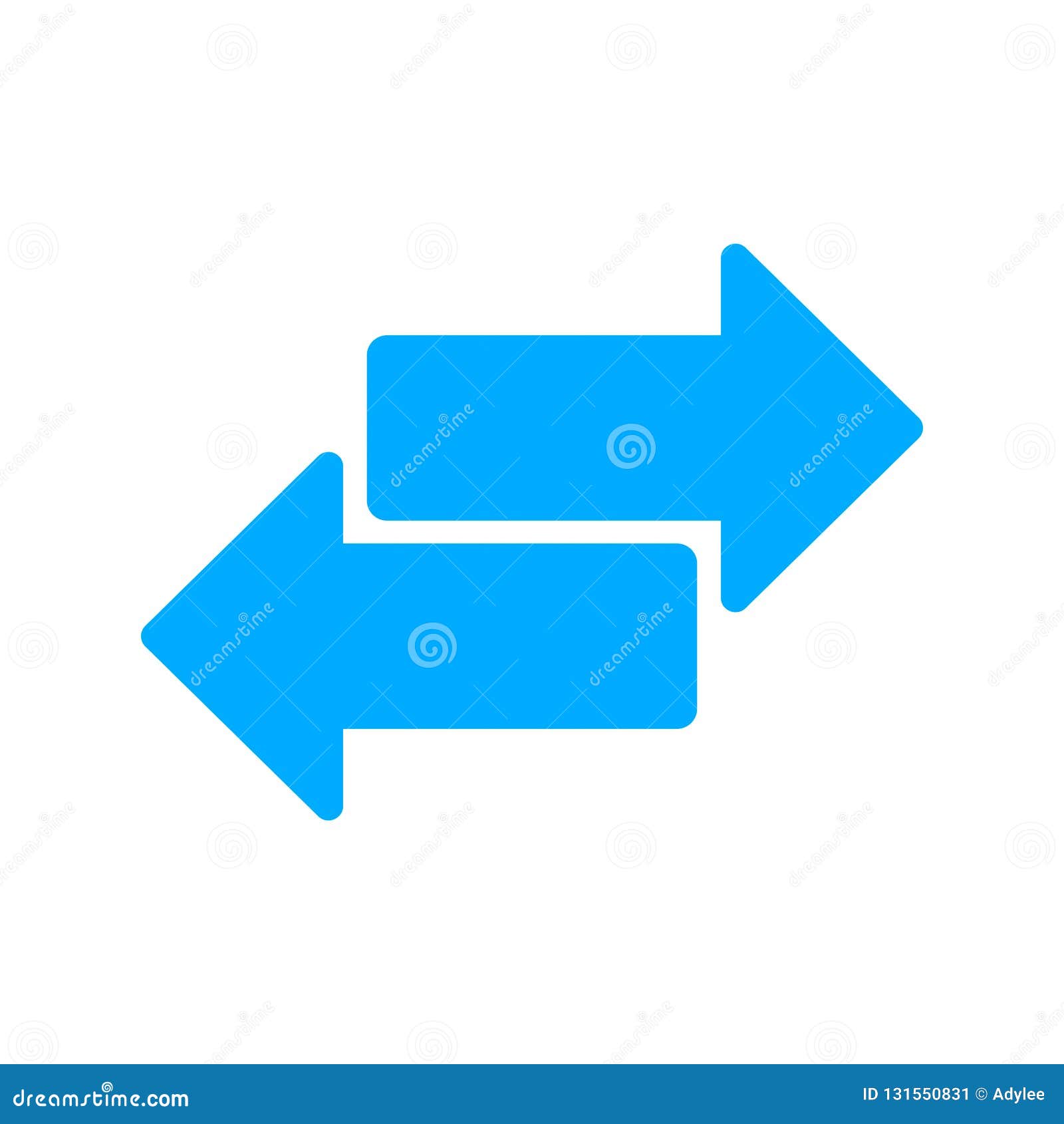 Vector Arrows Two Direction Reload Icon 3 Stock Image - Illustration of ...